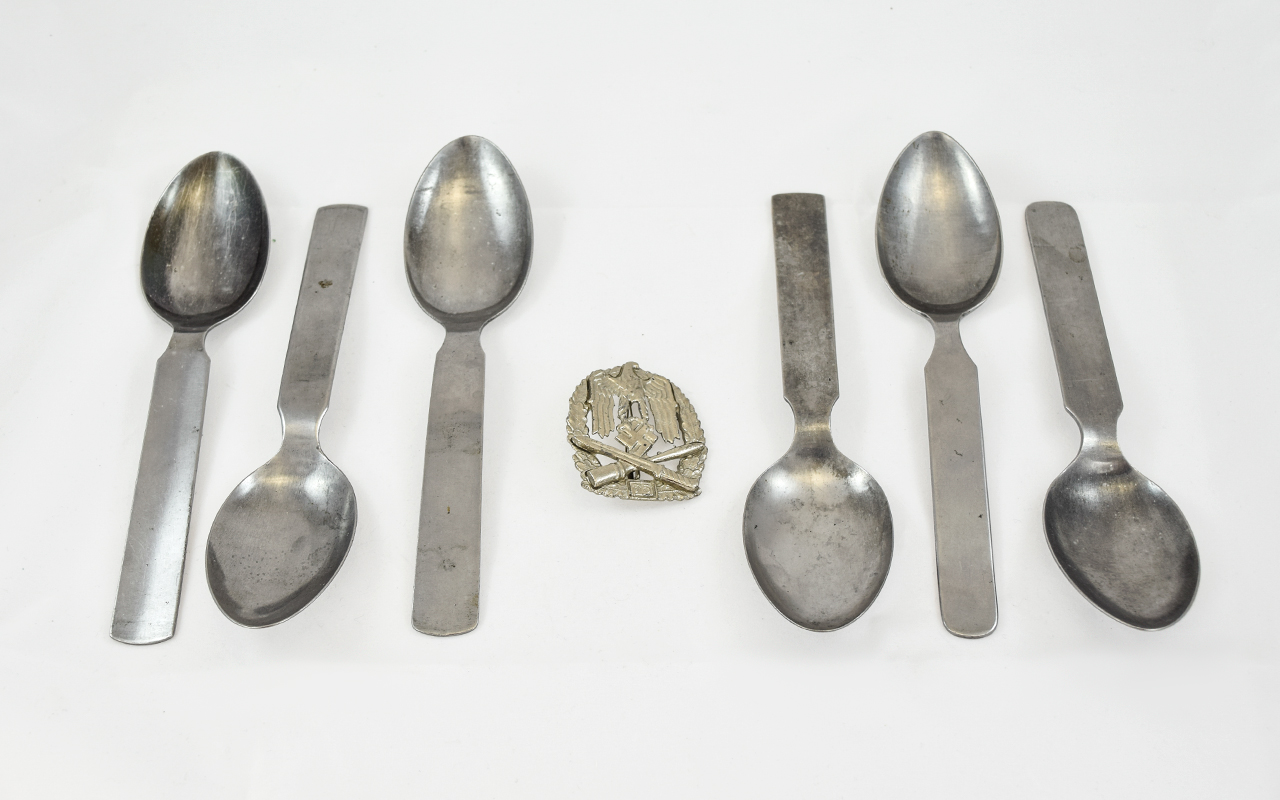 German WW2 Flatware Set Of Six WWII German Wehrmacht Army Field Spoons ...