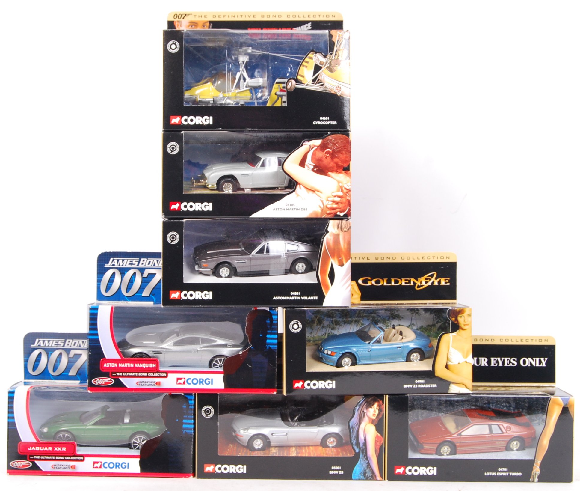 A collection of 8x Corgi diecast model James Bond 007 vehicles. All ...