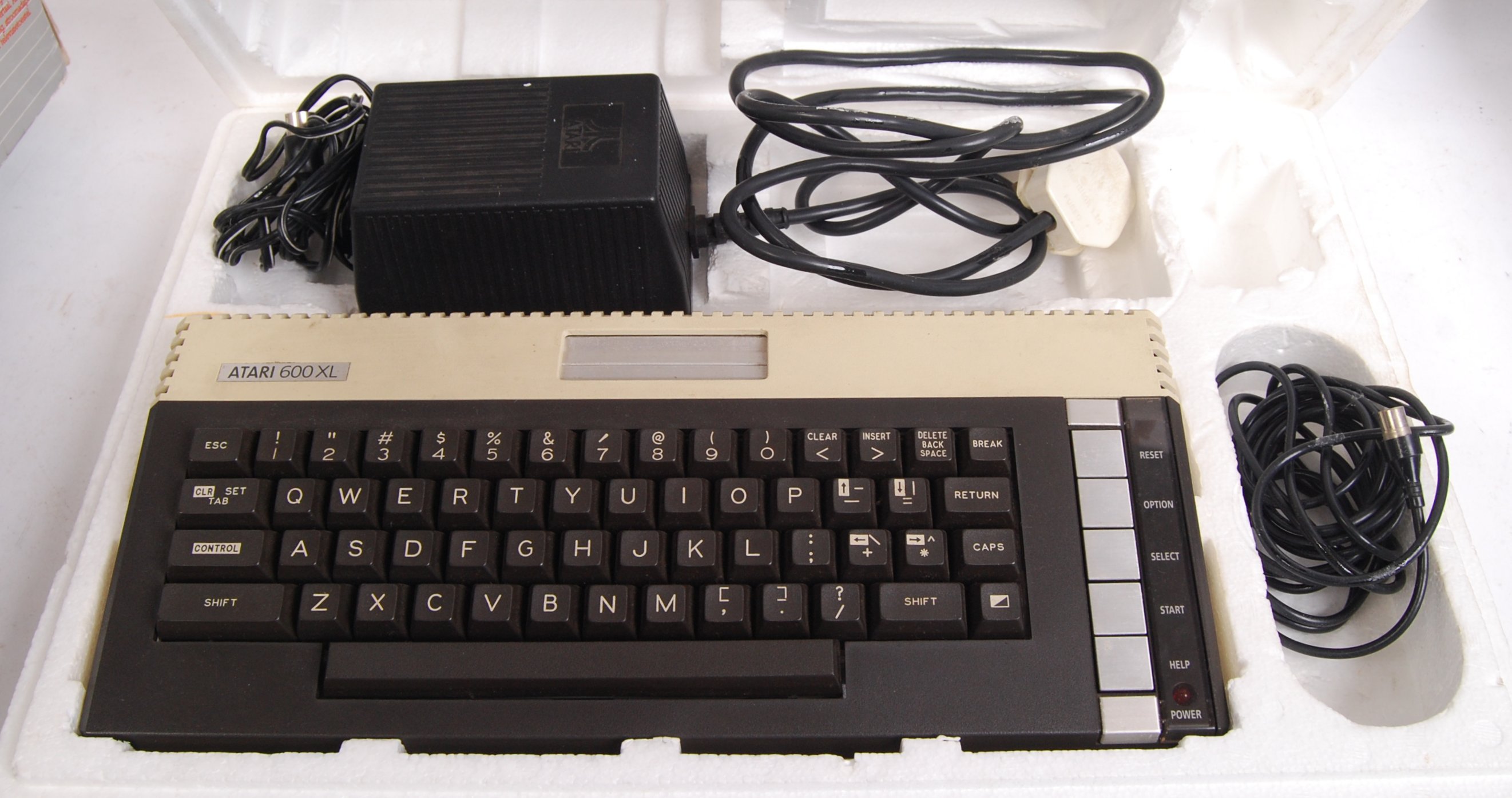 A vintage Atari 600XL computer games console - within the original box ...