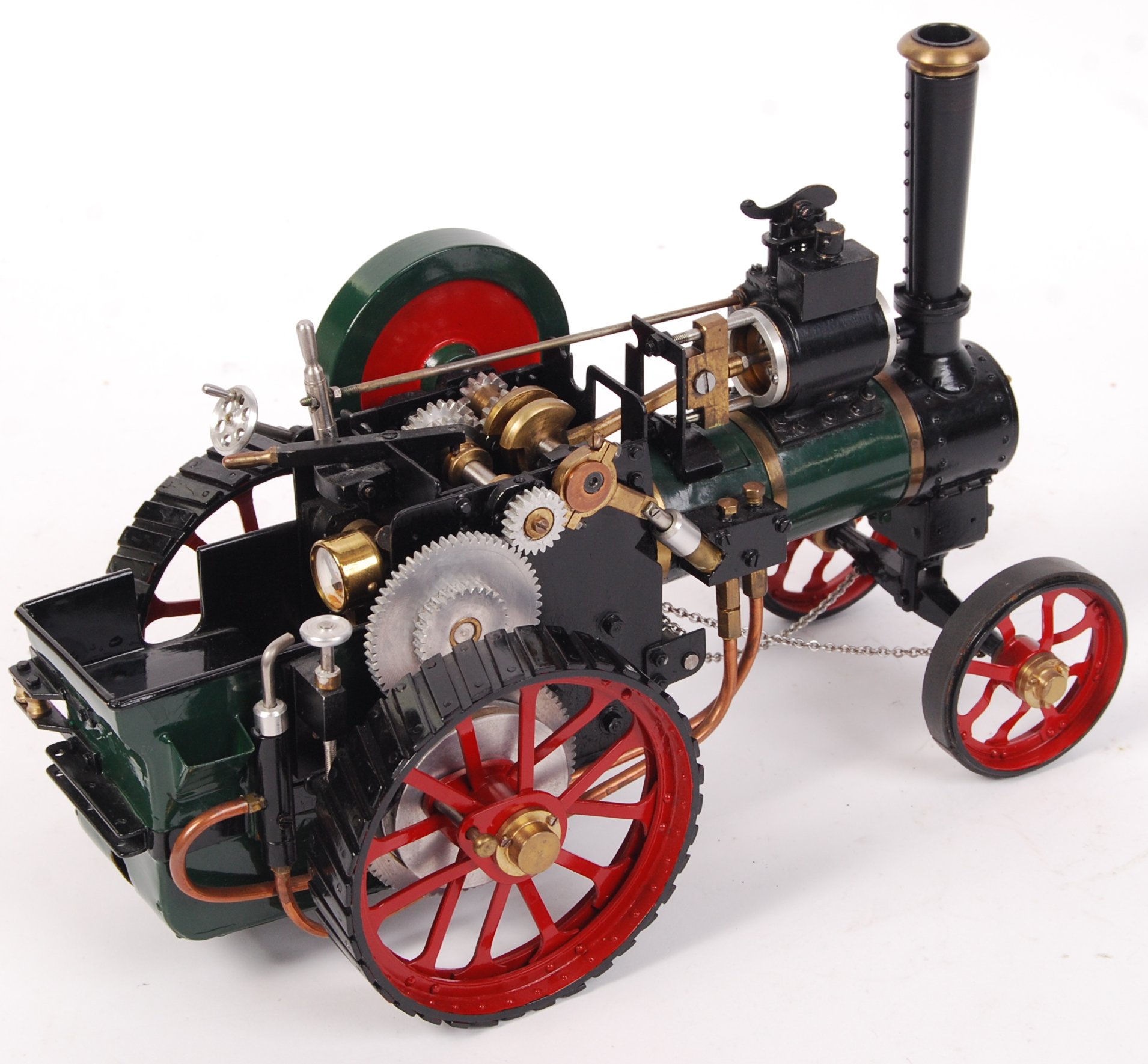 An incredible rare unknown-make live steam traction engine. Possibly ...