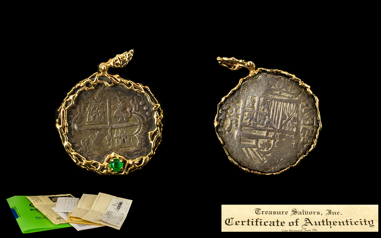 Spanish Galleon Shipwreck 8 Reale Coin Pendant The Coin From The Wreak ...