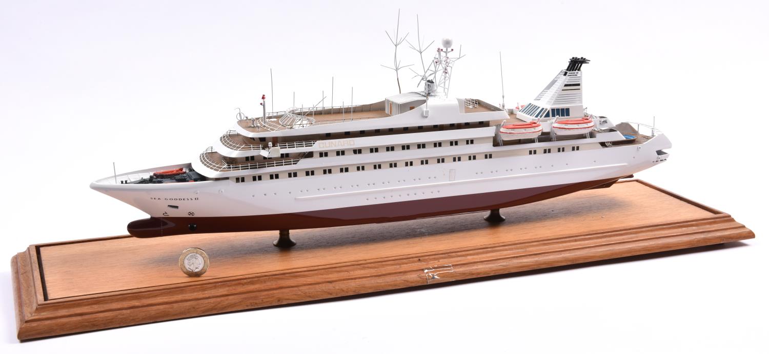 An unusual scale model of the luxury passenger Cruise Ship Sea Goddess ...