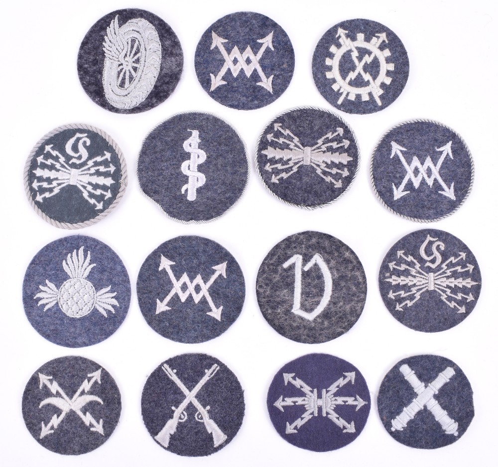 15x WW2 German Luftwaffe Uniform Trade / Proficiency Cloth Badges, all ...