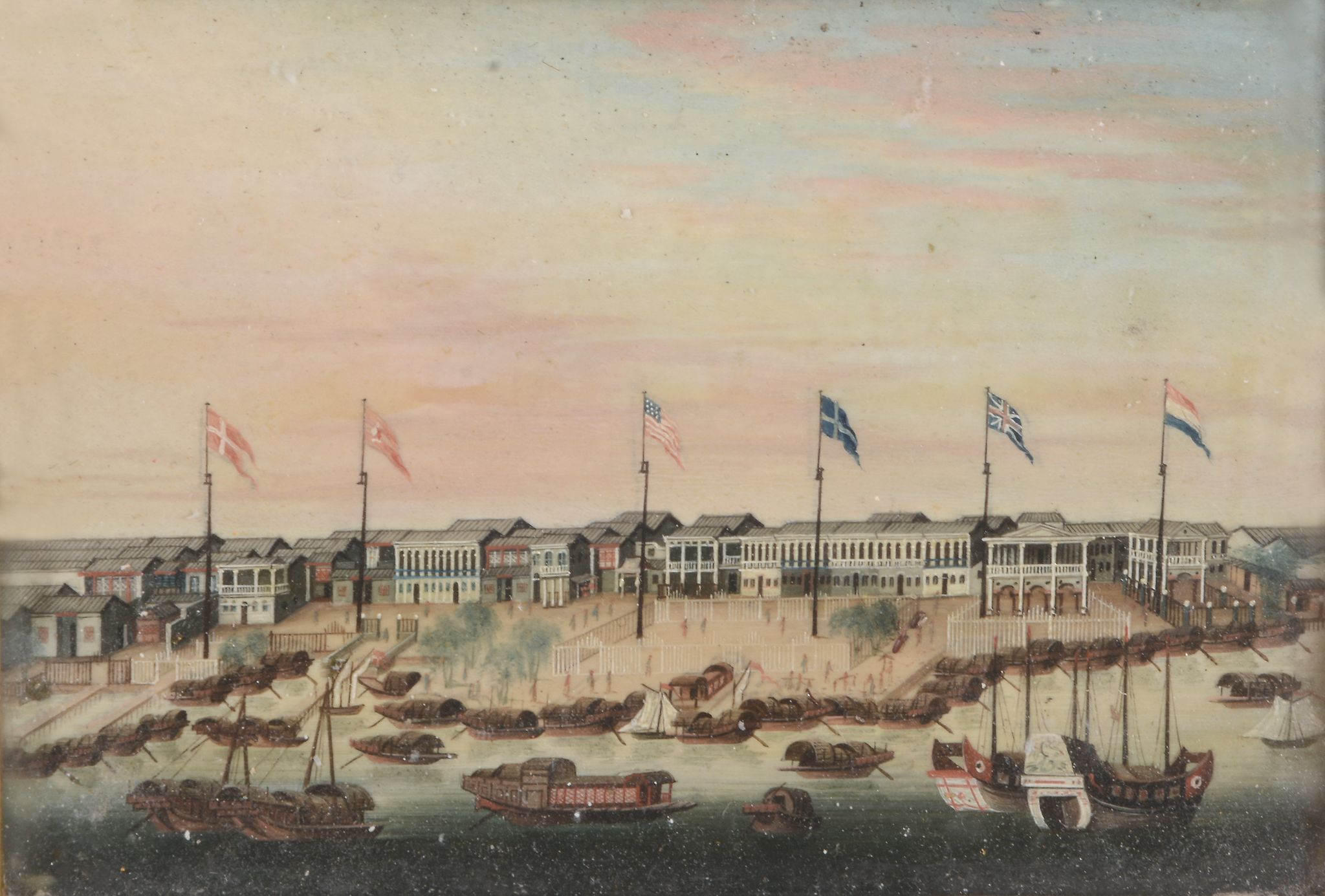Anglo-Chinese School (19th Century) - View of The Thirteen Factories ...