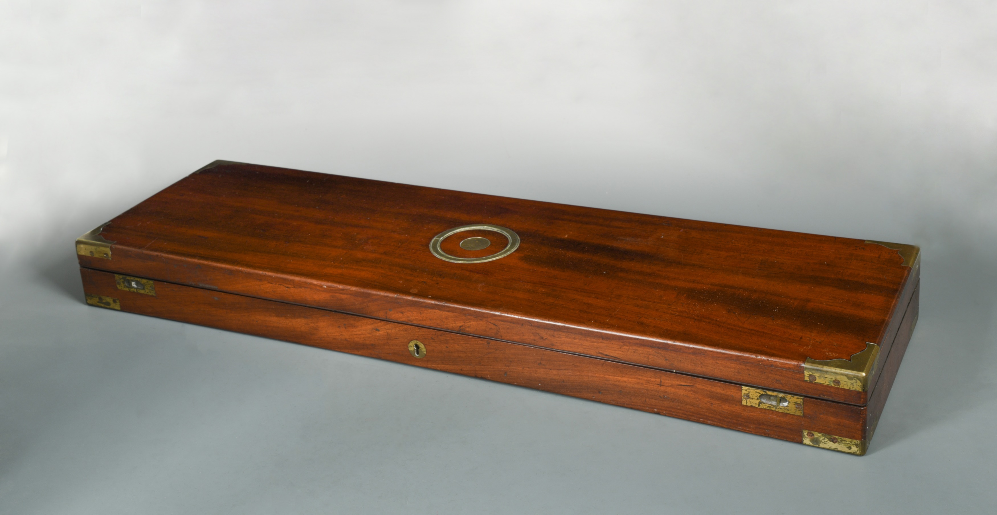 A brass bound mahogany gun case, 19th century, in - Cheffins Fine Art