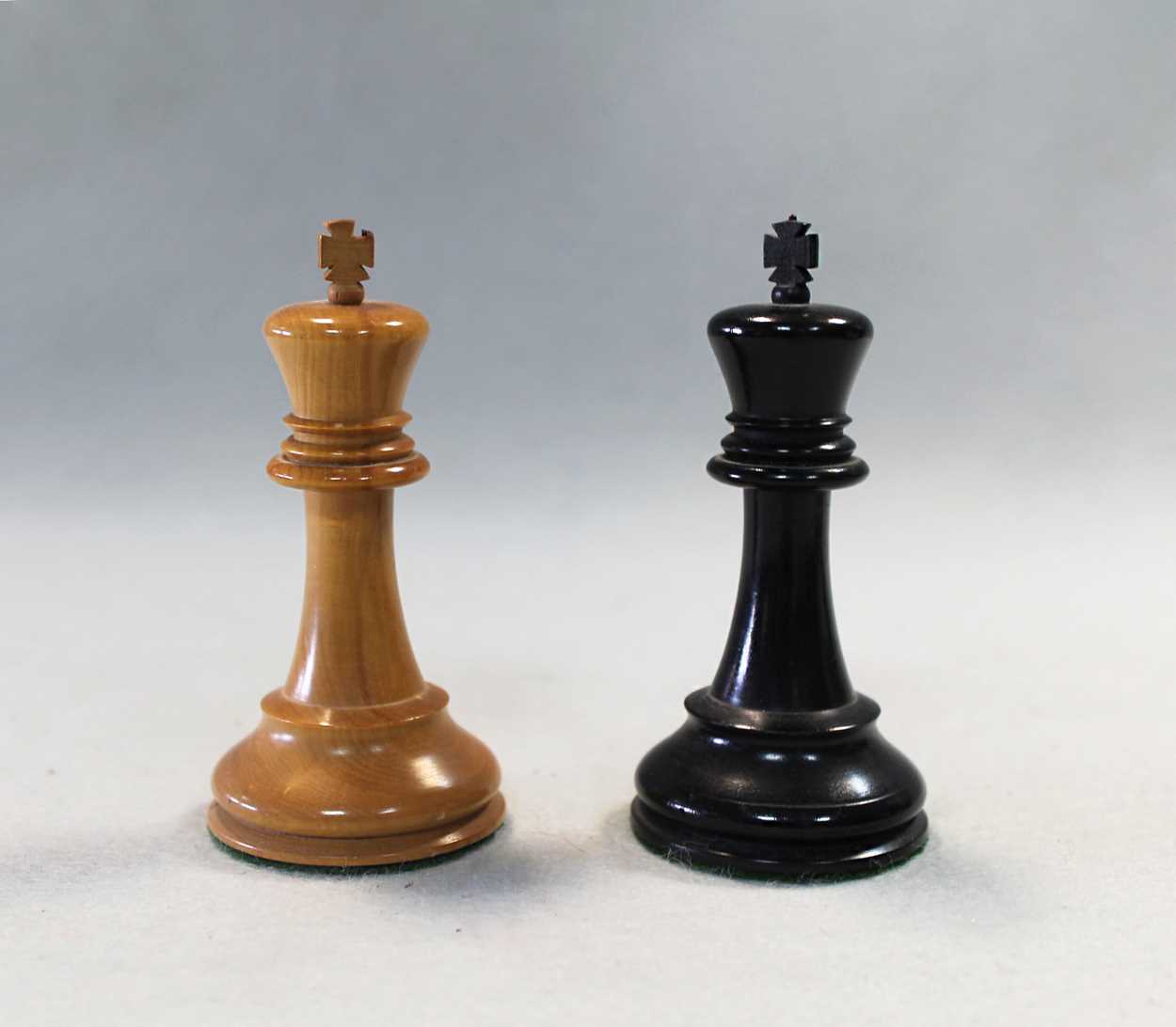 A Staunton pattern chess set by Jacques, London, mid 19th century, in ...