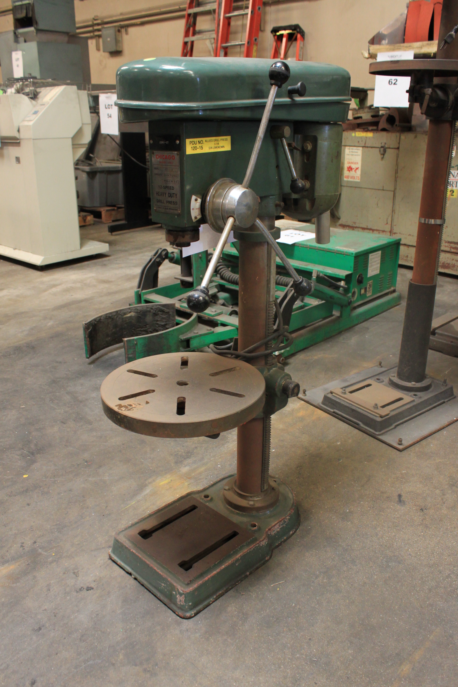 Chicago Model i-14 Floor Drill Press, 1/2 HP, Chuck: 5/8", Spindle: MT ...