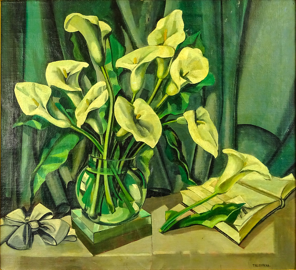Tamara de Lempicka, Polish (1898-1980 Oil on canvas "Still Life of ...