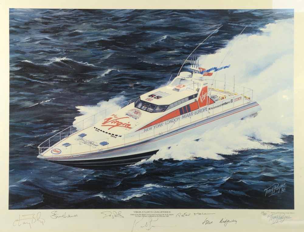 Virgin Atlantic Challenger II signed limited edition print, 216/850 ...