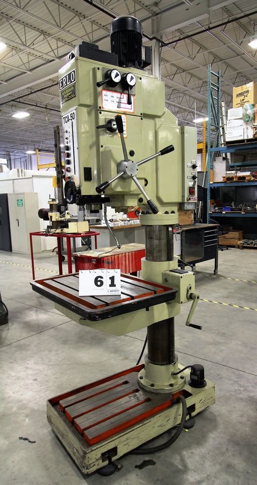 ERLO TCA-50 SERIES, GEAR HEAD DRILL PRESS, 22" X 30" TABLE, S/N 1639 2060
