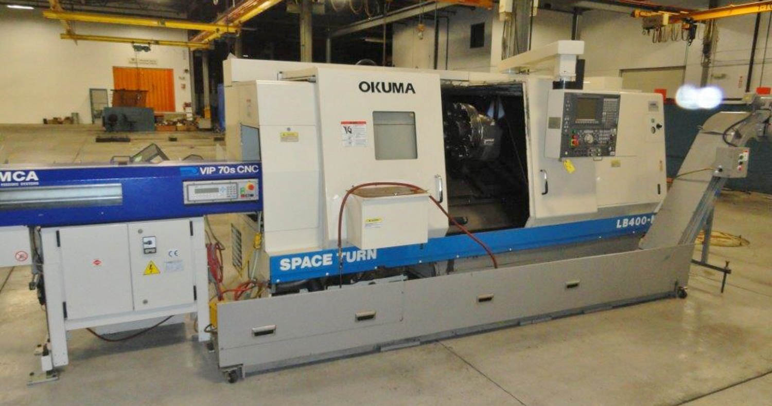 OKUMA MDL. LB400 CNC SPACE TURN LATHE, WITH OKUMA OSP-U100L CNC ...