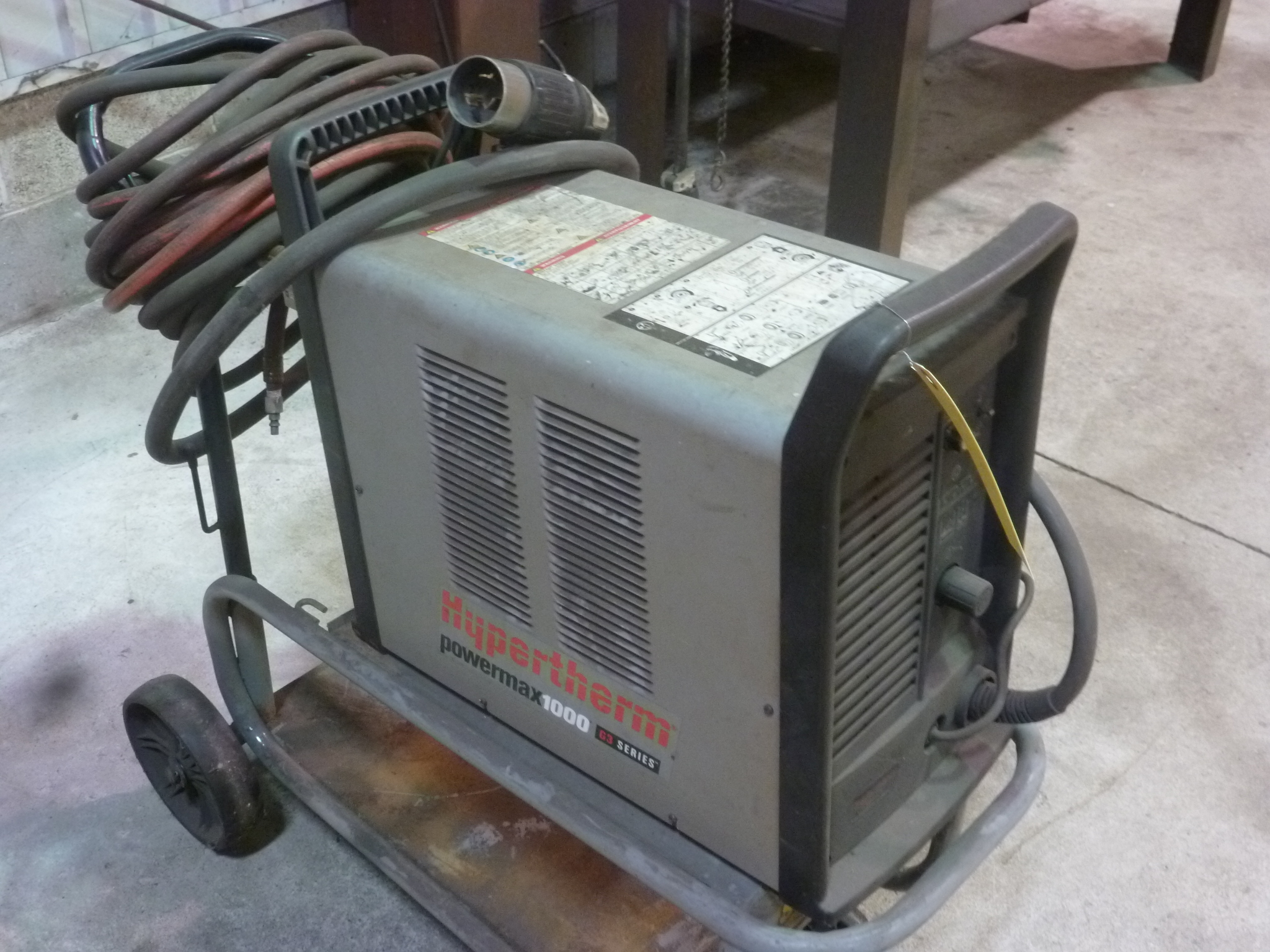 Hypertherm Powermax 1000 Plasma Cutter w/Cart, s/n 1000-022827