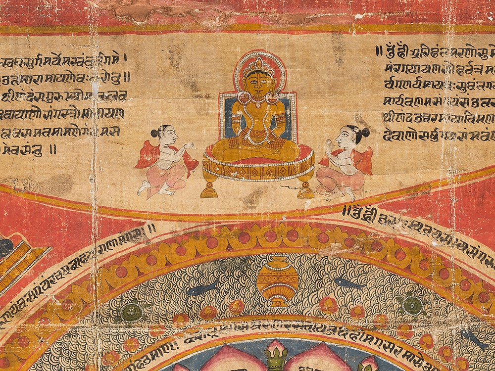 Jain Mandala with Depiction of Adhaidvipa, India, 19th C.Gouache on ...
