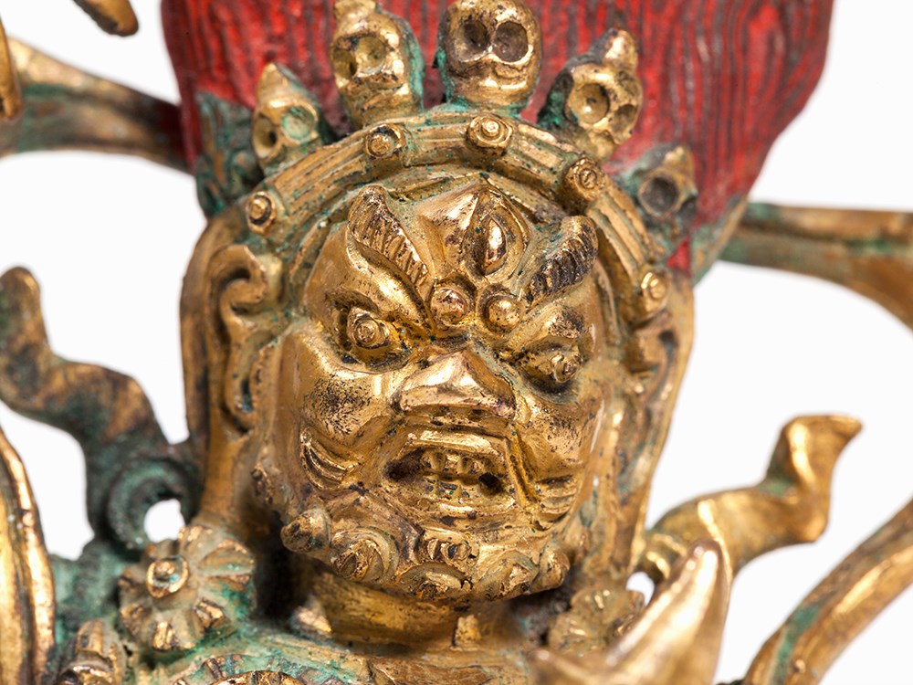 Gilt Bronze Figure of Beg-tse, Sino-Tibetan, 17th/18th C. Gilt bronze ...