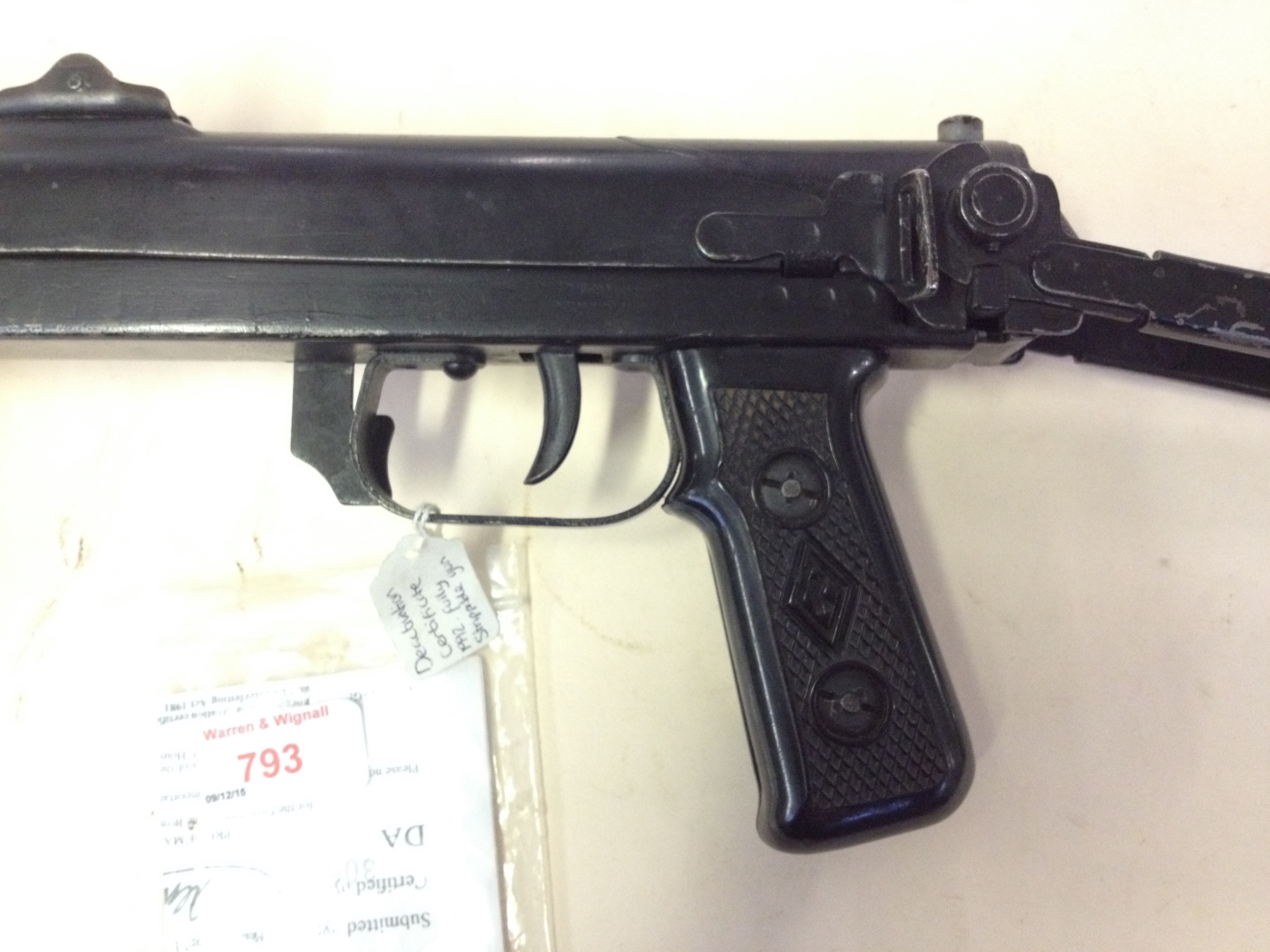 A Chinese 7.62mm Type 54 PPS-43 sub machine gun, barrel length 10 ...