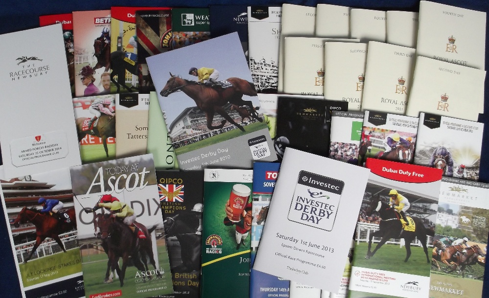 Horseracing, a fine collection of 100+ Flat Racing Racecards, all ...