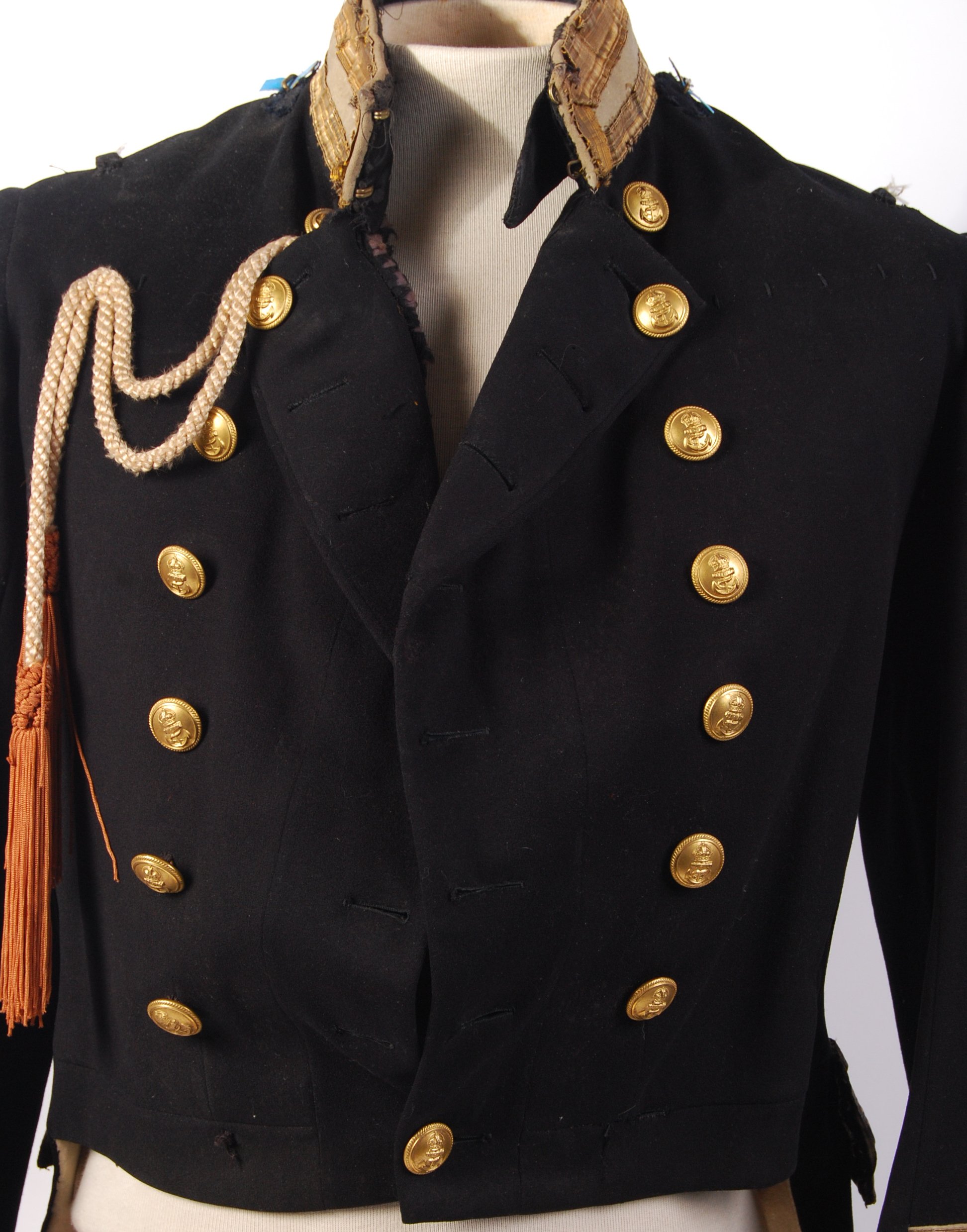 An antique 19th century Victorian Royal Naval officers uniform jacket ...