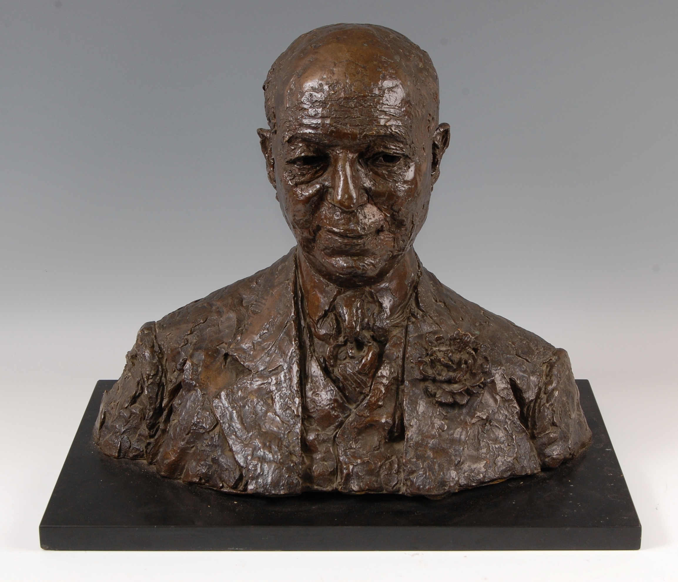 Jacob Epstein (1880-1959) - a large patinated bronze bust of a ...