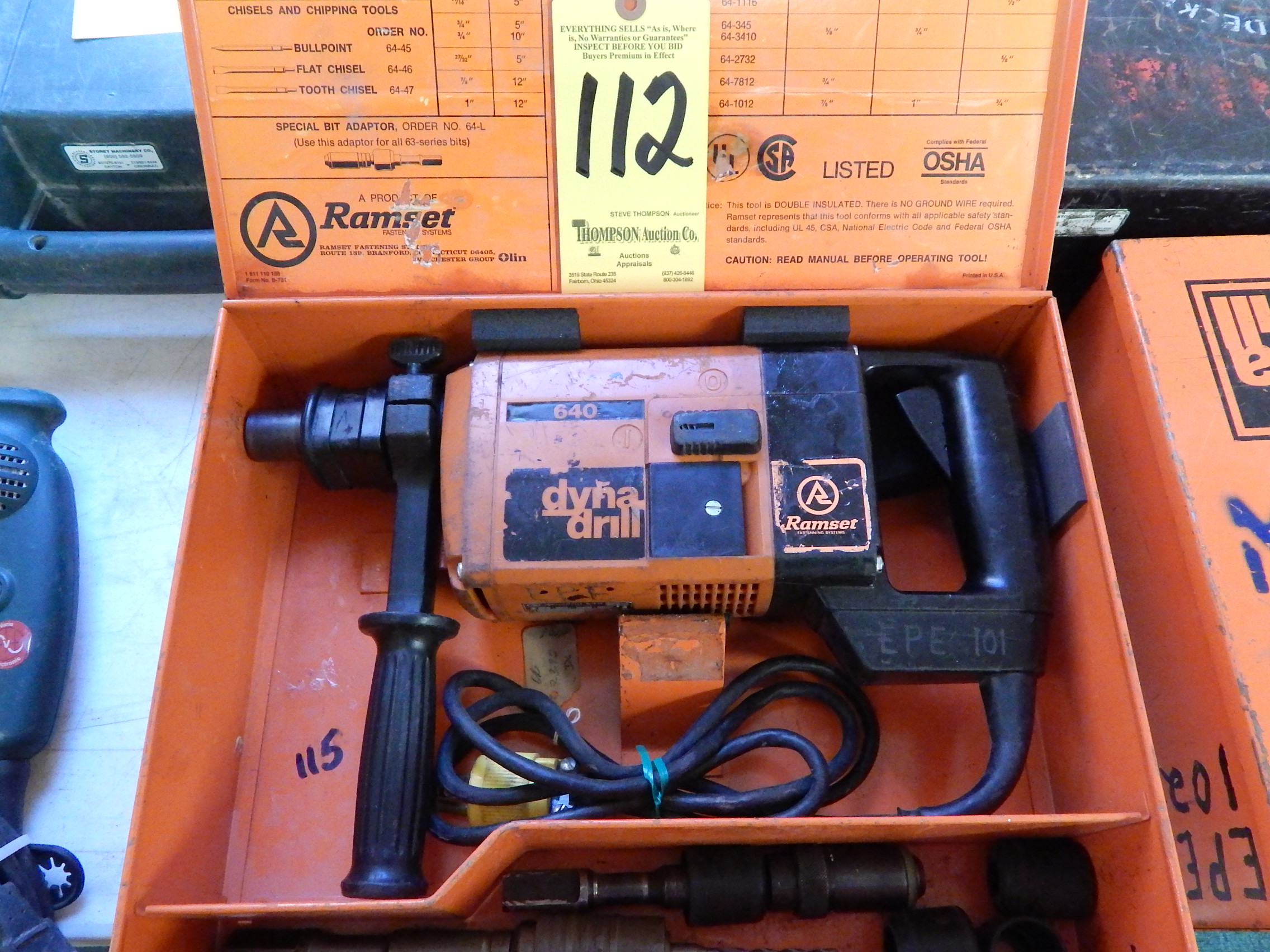Ramset 640 Dyna Drill w/ Case