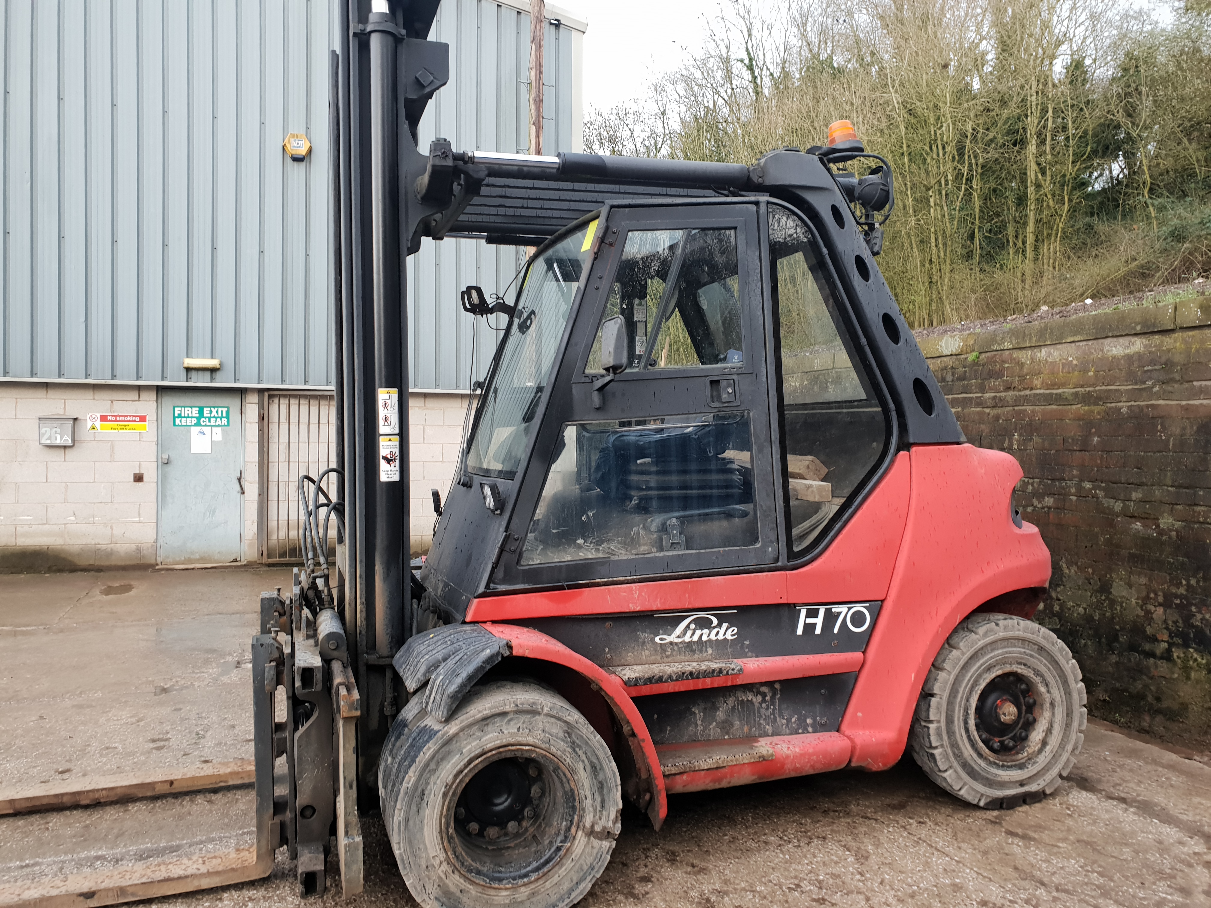 Linde H70 7 Tonne Diesel Forklift, 8 ft Forks, Fork postioners and ...