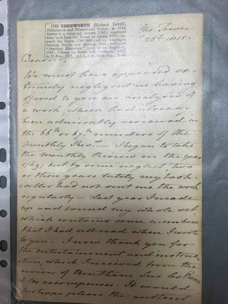 Collection of autograph letters signed. Michael Faraday FRS, 2pp, to a ...