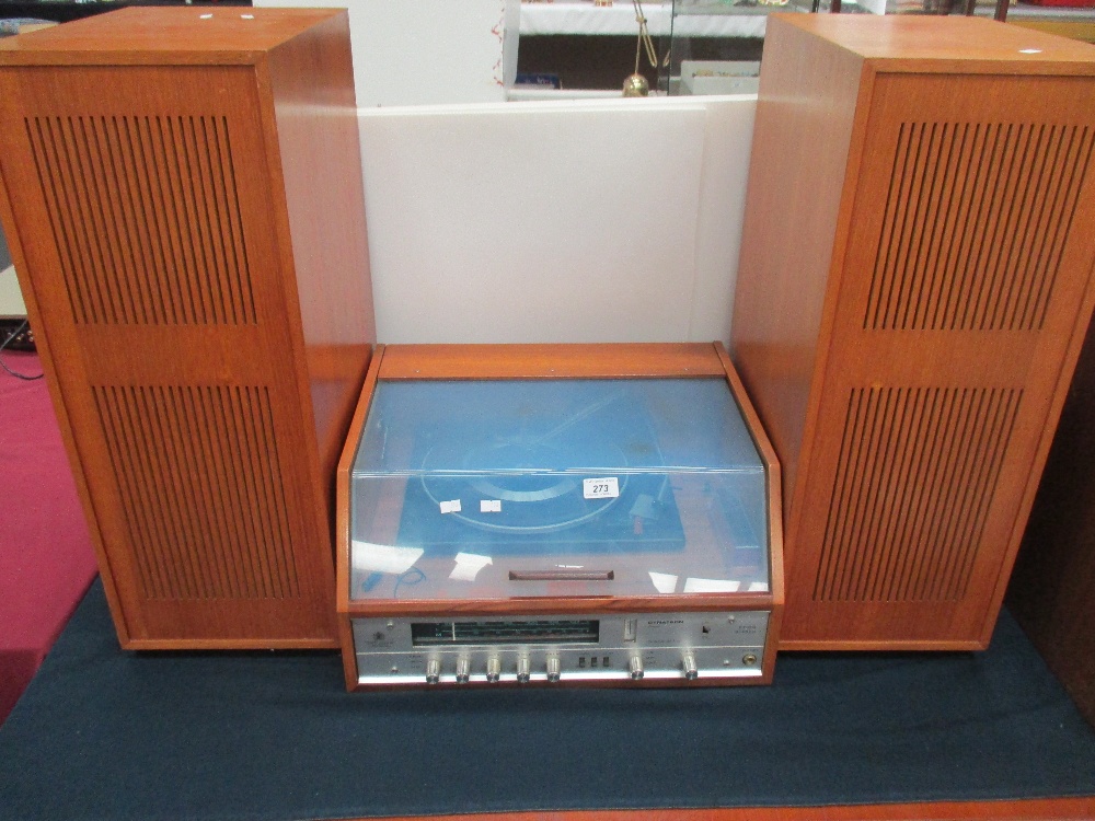 Dynatron HFC21A vintage radiogram in teak surround with a pair of ...