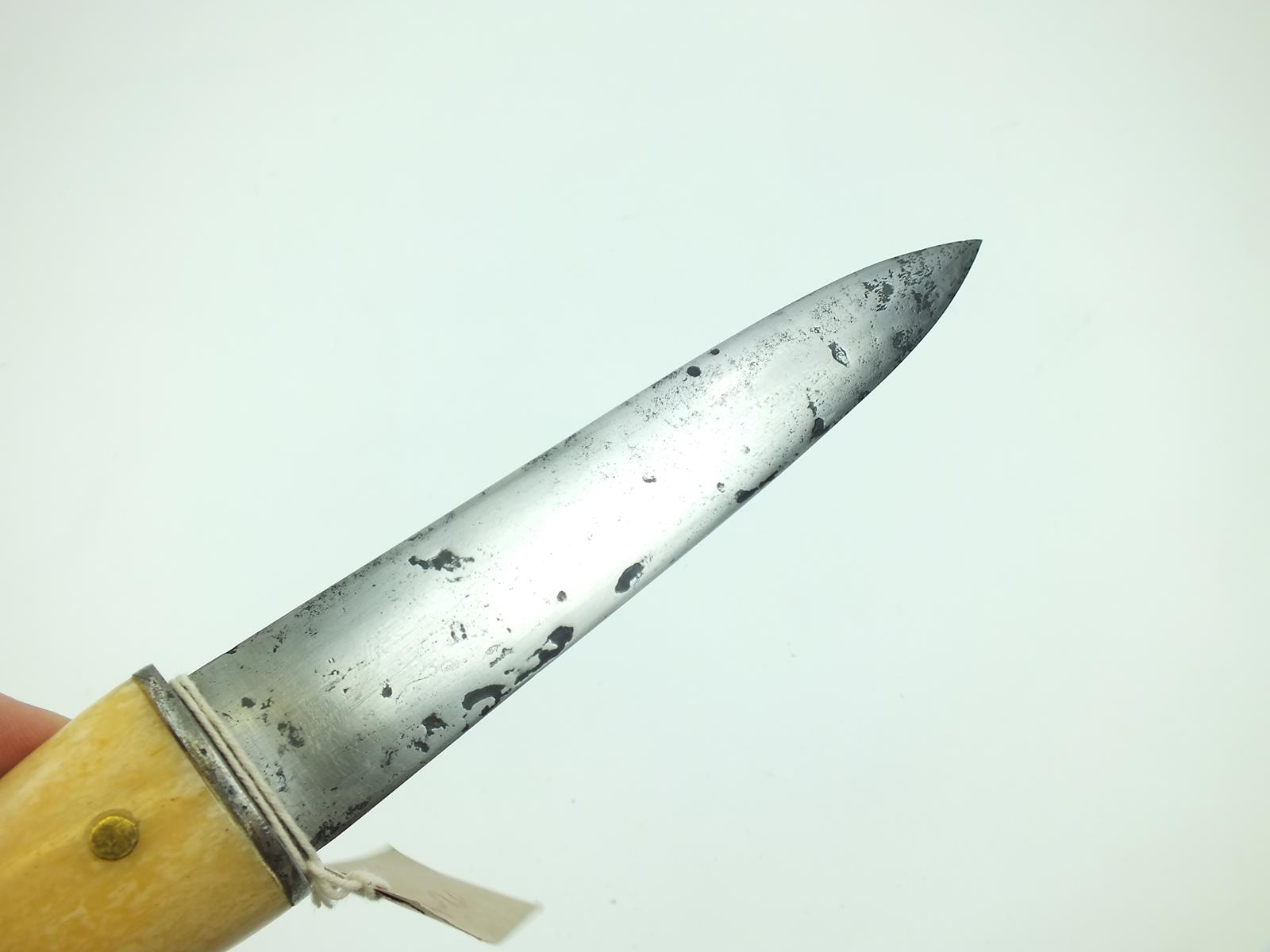 A worn Shakespeare knife, 18.5cm flattened rounded diamond section ...