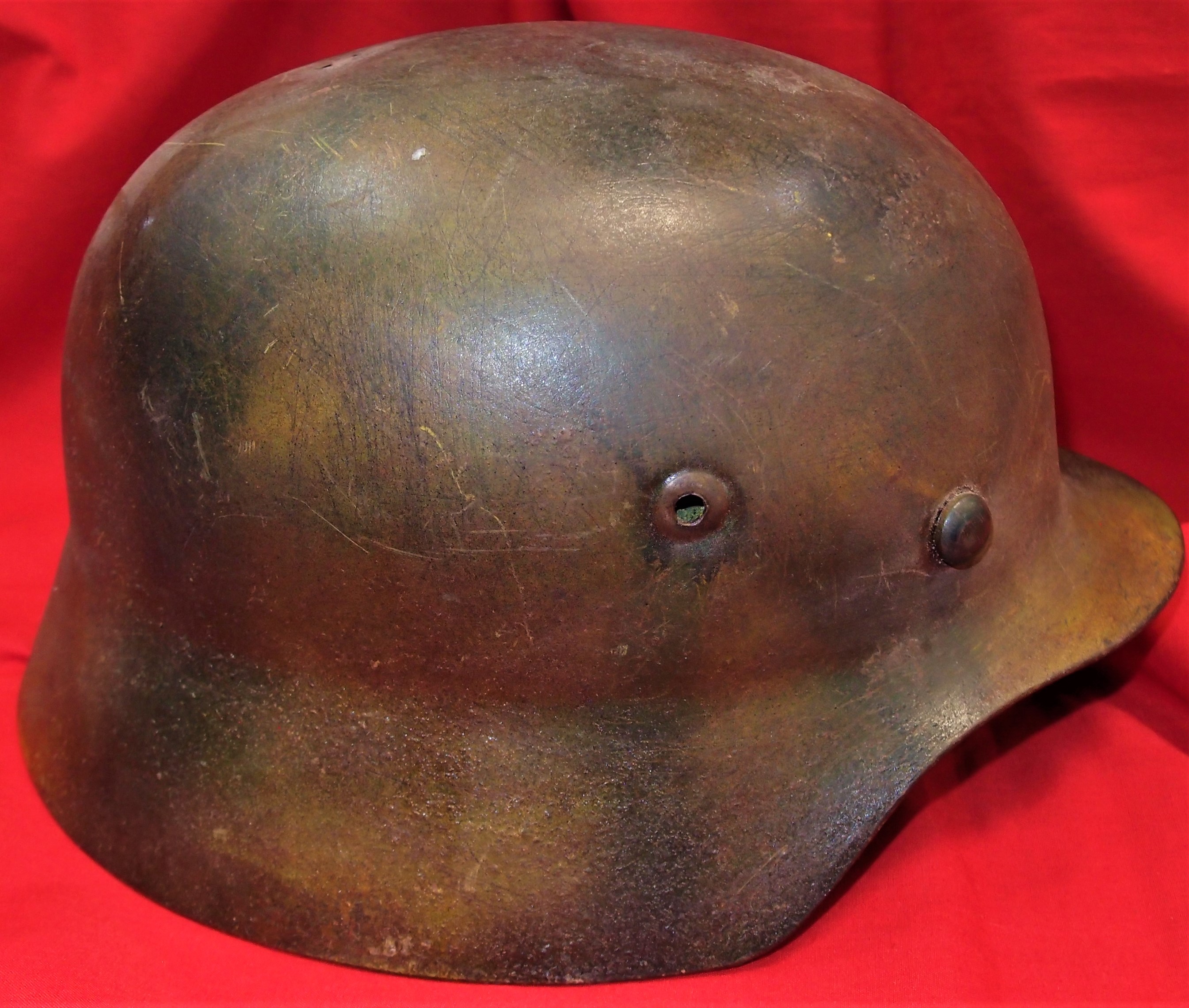 WW2 German Army M40 Steel Helmet. Original shell, repainted in ...