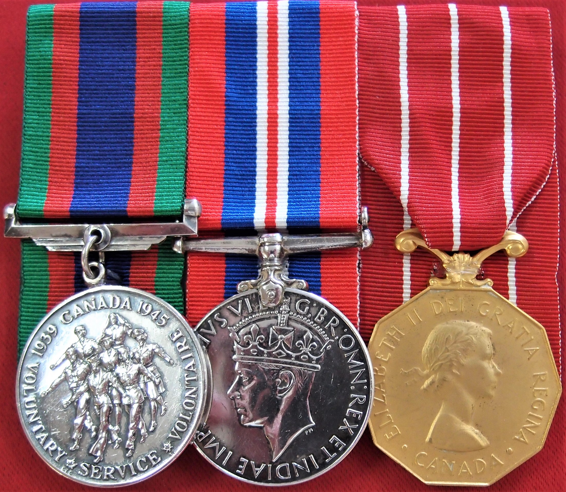 WW2 & post war Canadian military medals (3). Canadian 1939-45 Volunteer ...