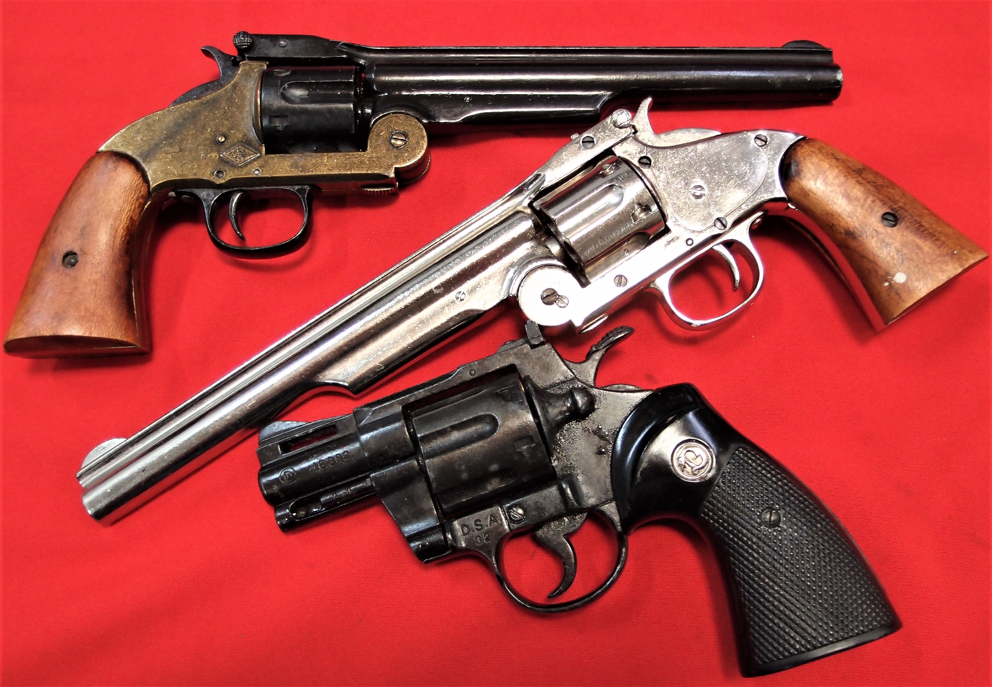Lot of 3 replica Denix revolvers. Includes 2 x US 1869 Smith & Wesson 6 ...