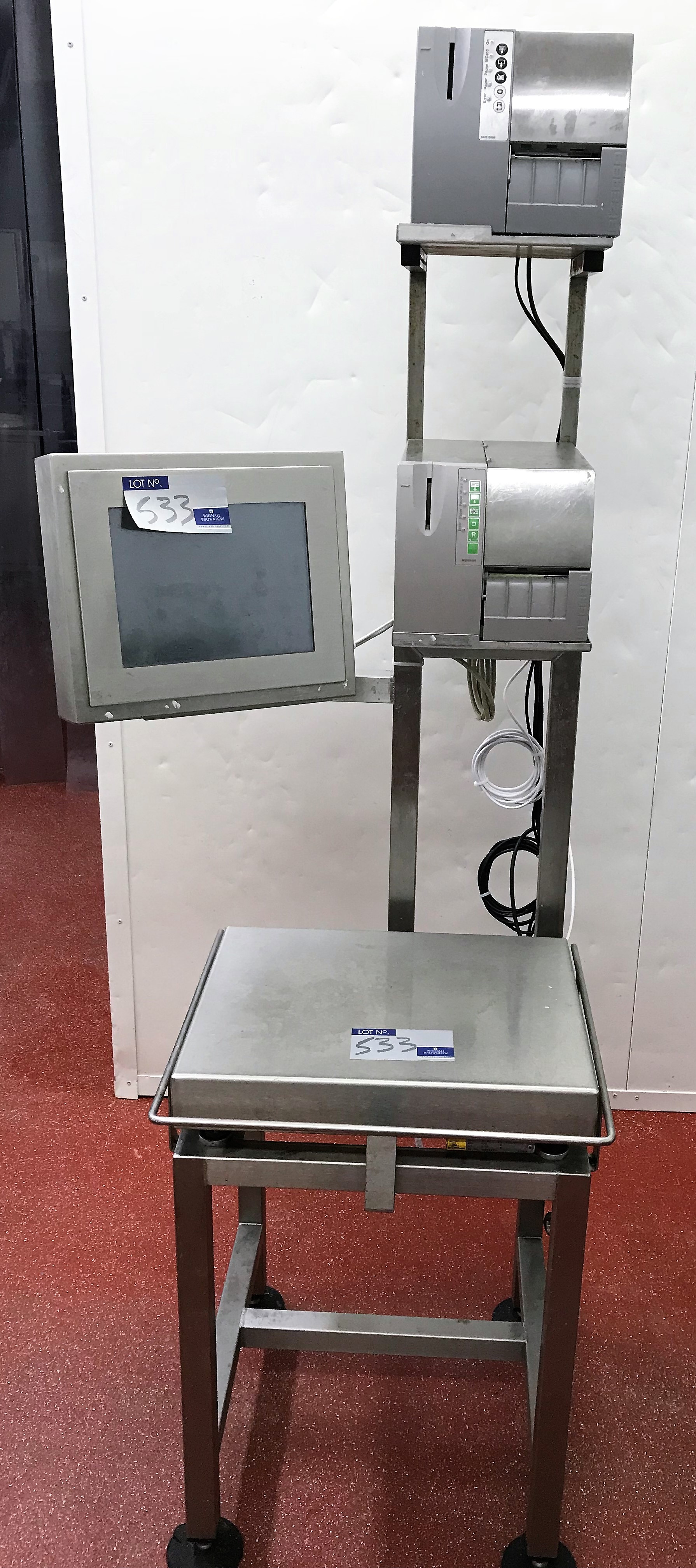 A Bizerba Weigh Station comprising: GT-12C Touch Screen Data Terminal ...