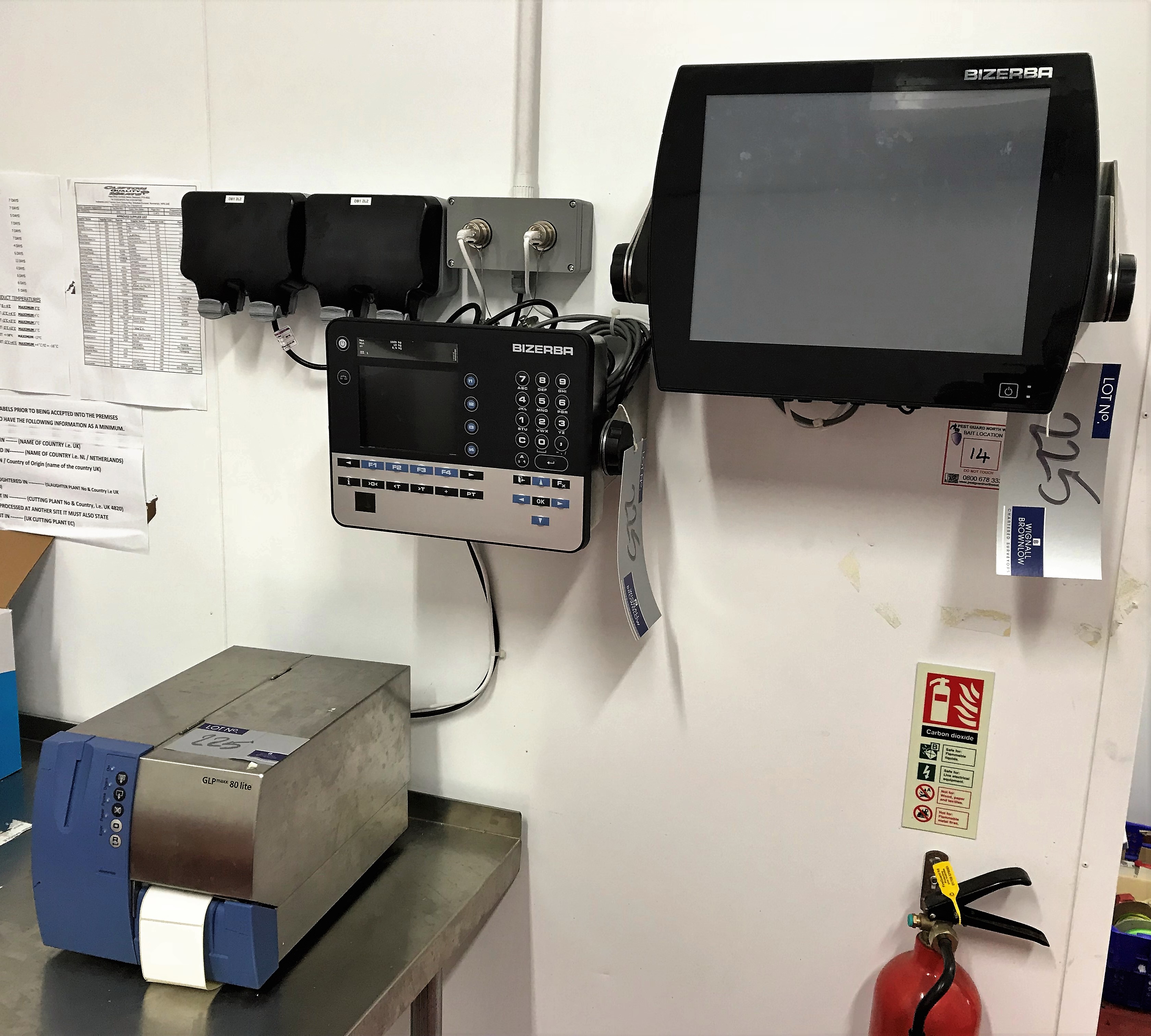 A Bizerba Weigh Station comprising: IS65 Industrial Computer Terminal ...