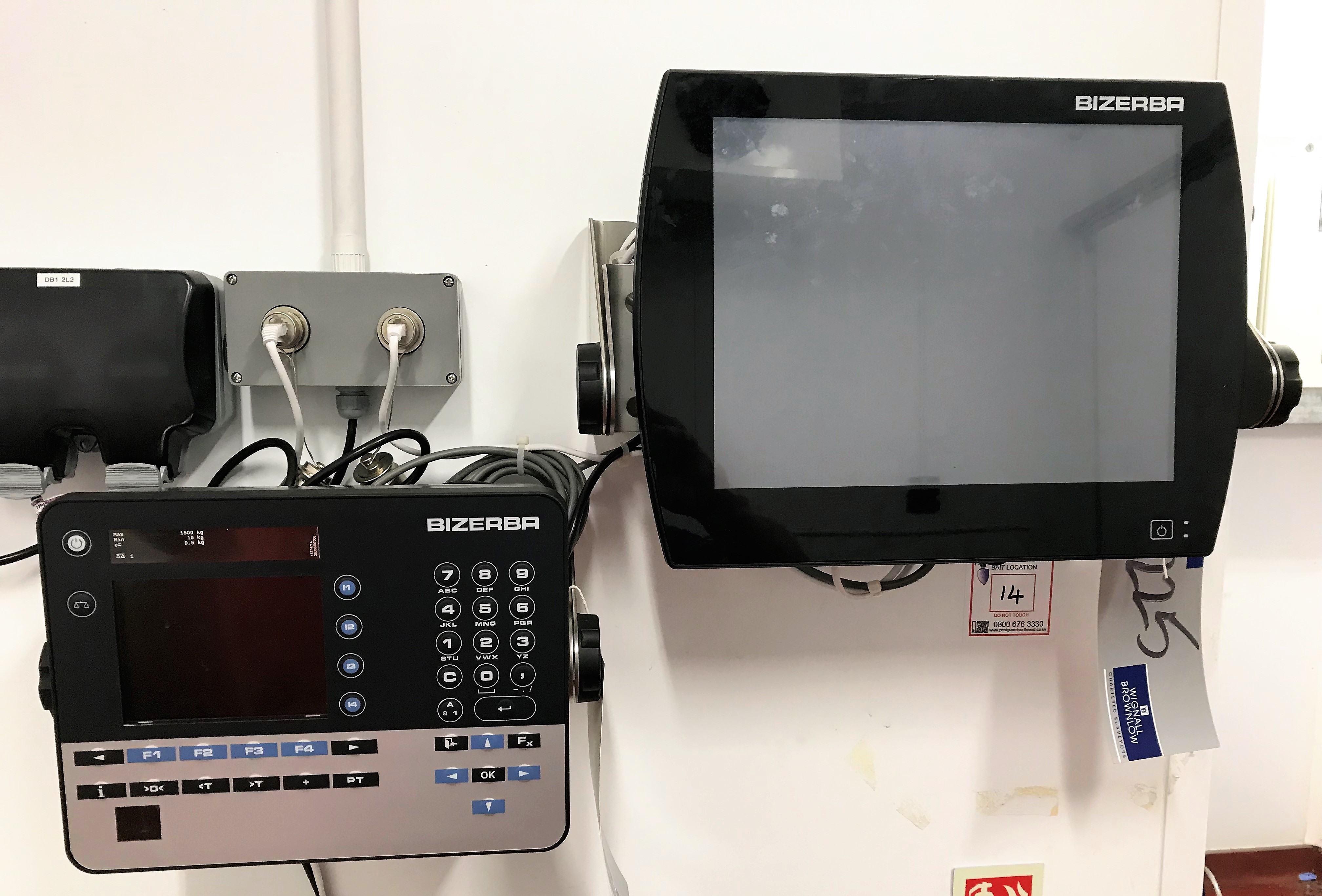 A Bizerba Weigh Station comprising: IS65 Industrial Computer Terminal ...
