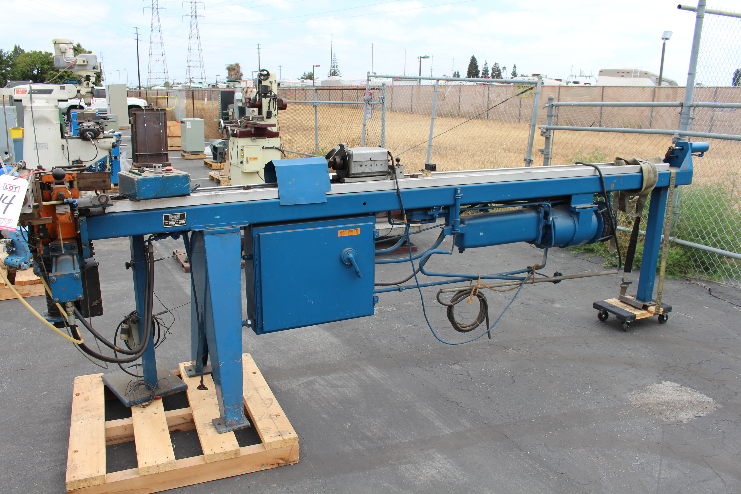 CONRAC LEONARD SYNCHROBENDER MODEL 210 TUBE BENDER, 2" OD, 10' TUBE ...