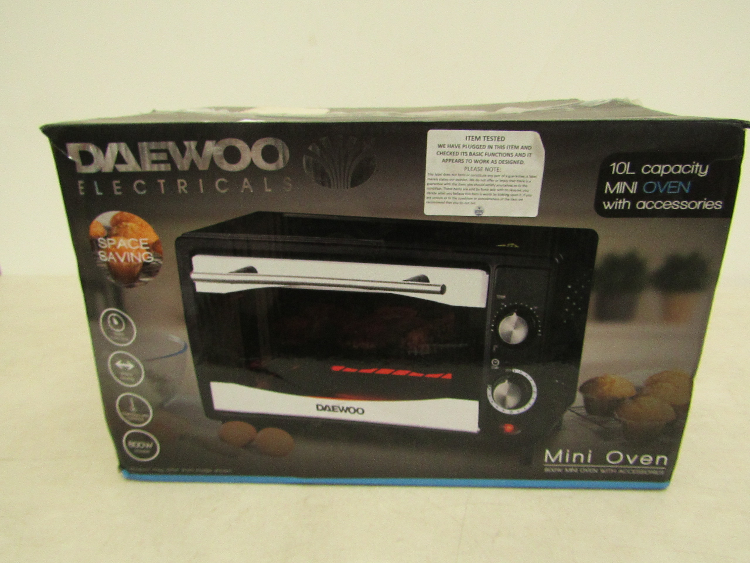 Daewoo Electricals 10l mini oven, tested working and boxed.