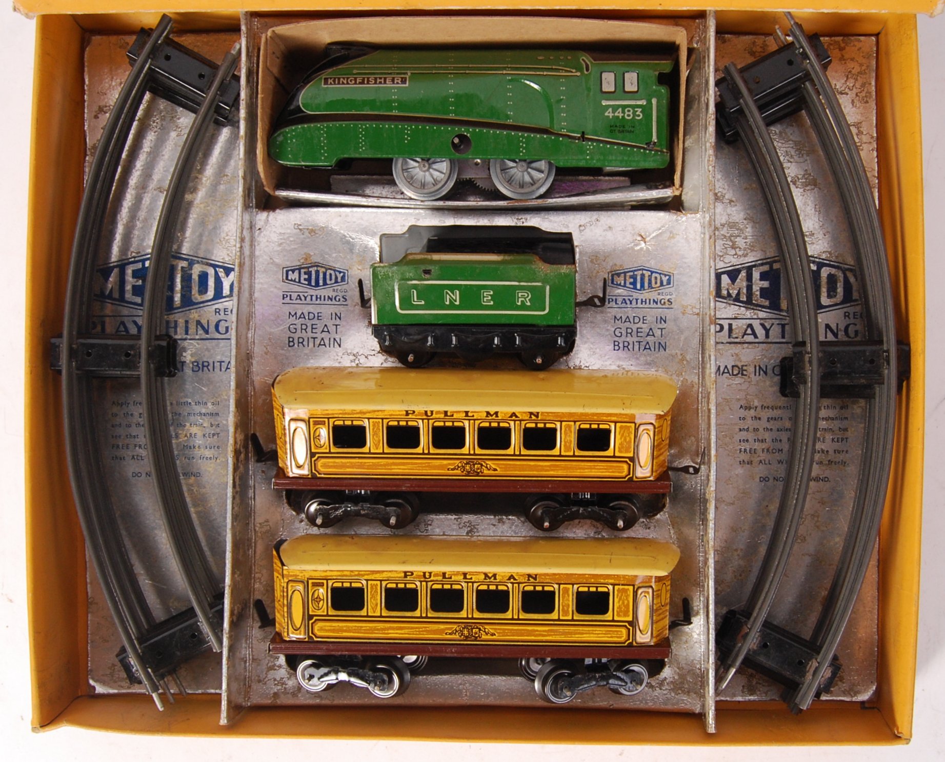 A charming vintage Mettoy Playthings ' Streamline Passenger Train Set ...