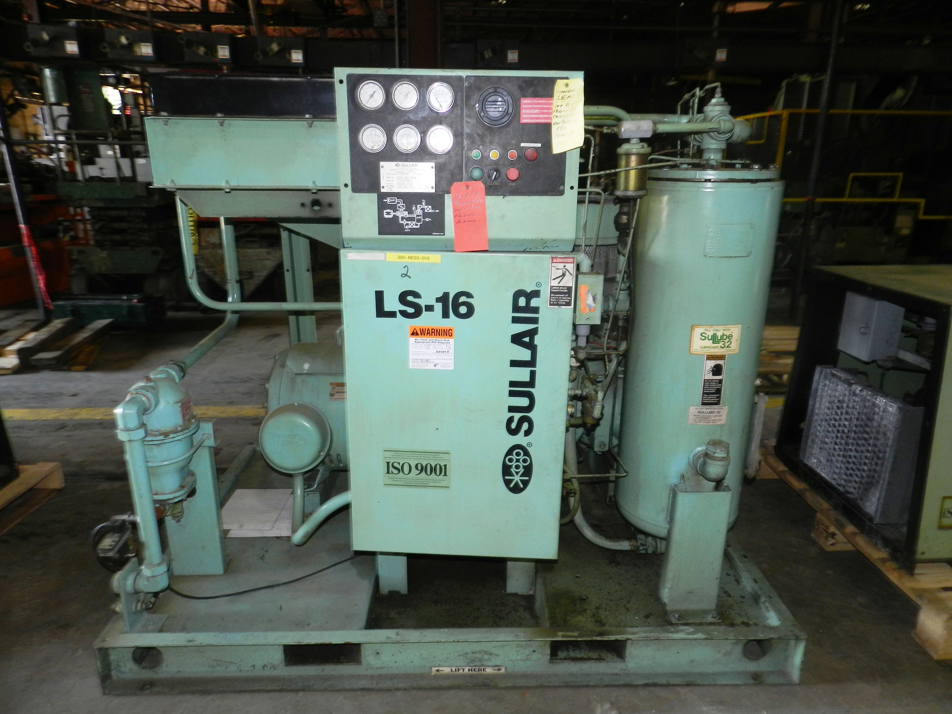 Sullair 75 HP Rotary Screw Air Compressor LS16-75H ACAC w/ Dryer SRD ...