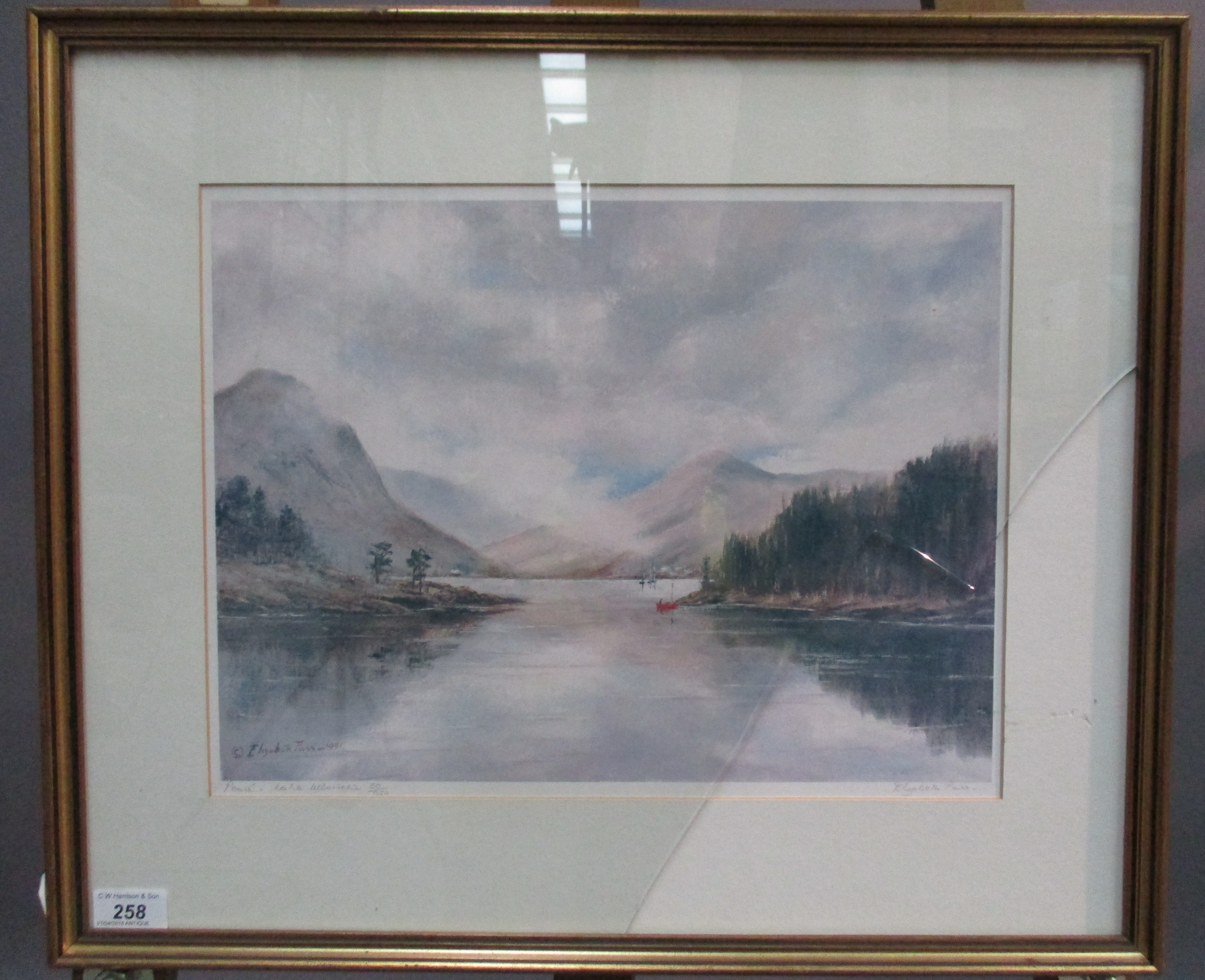 ELIZABETH PARR [British - 20th Century] 'Peace - Lake Ullswater ...