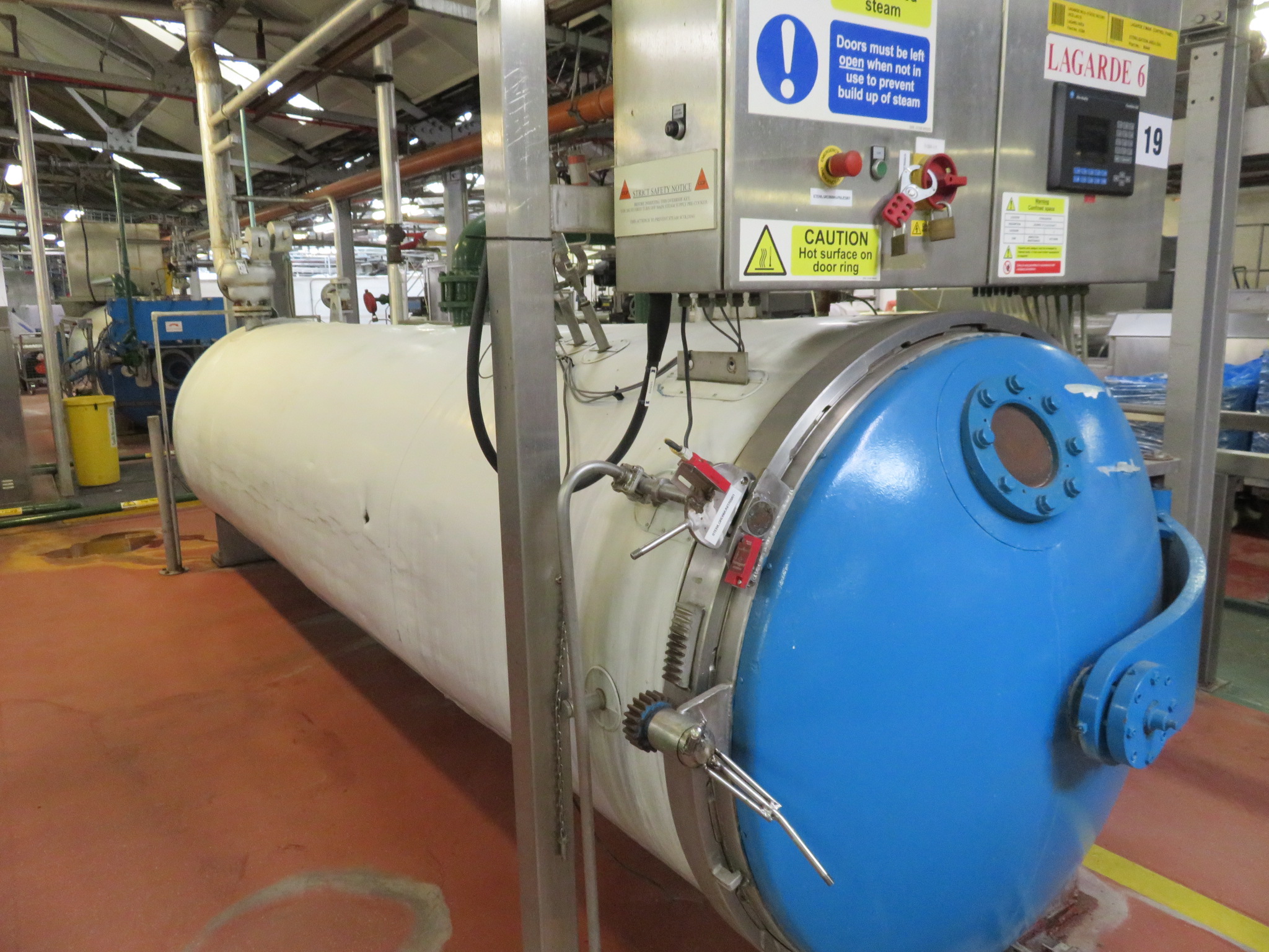 Lagarde Retort cooking vessel for pasteurisation (6) approx 5 meters ...