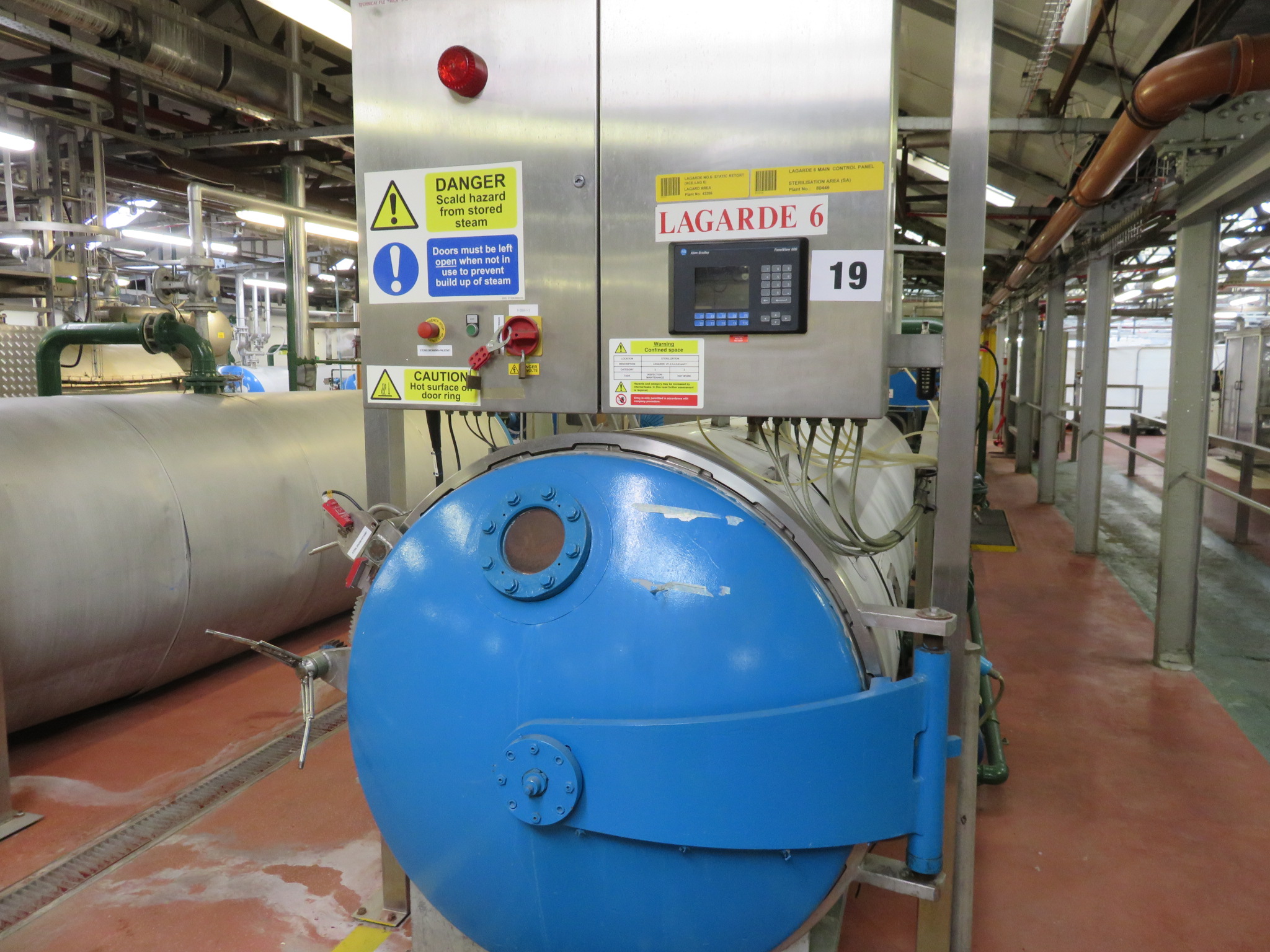 Lagarde Retort cooking vessel for pasteurisation (6) approx 5 meters ...