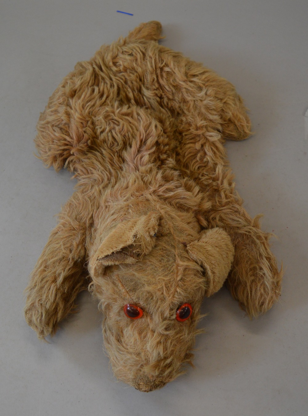 Merrythought dog pyjama case. Threadbare in places, areas of incomplete ...