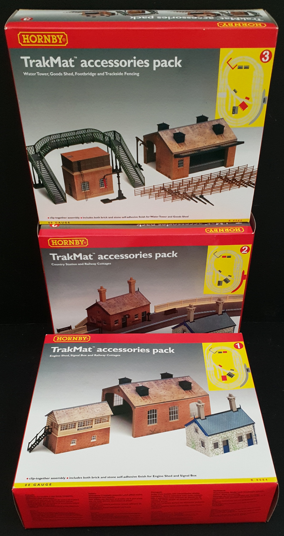 Vintage 3 Hornby Model Railway TrakMat Accessories Packs 00 Gauge ...