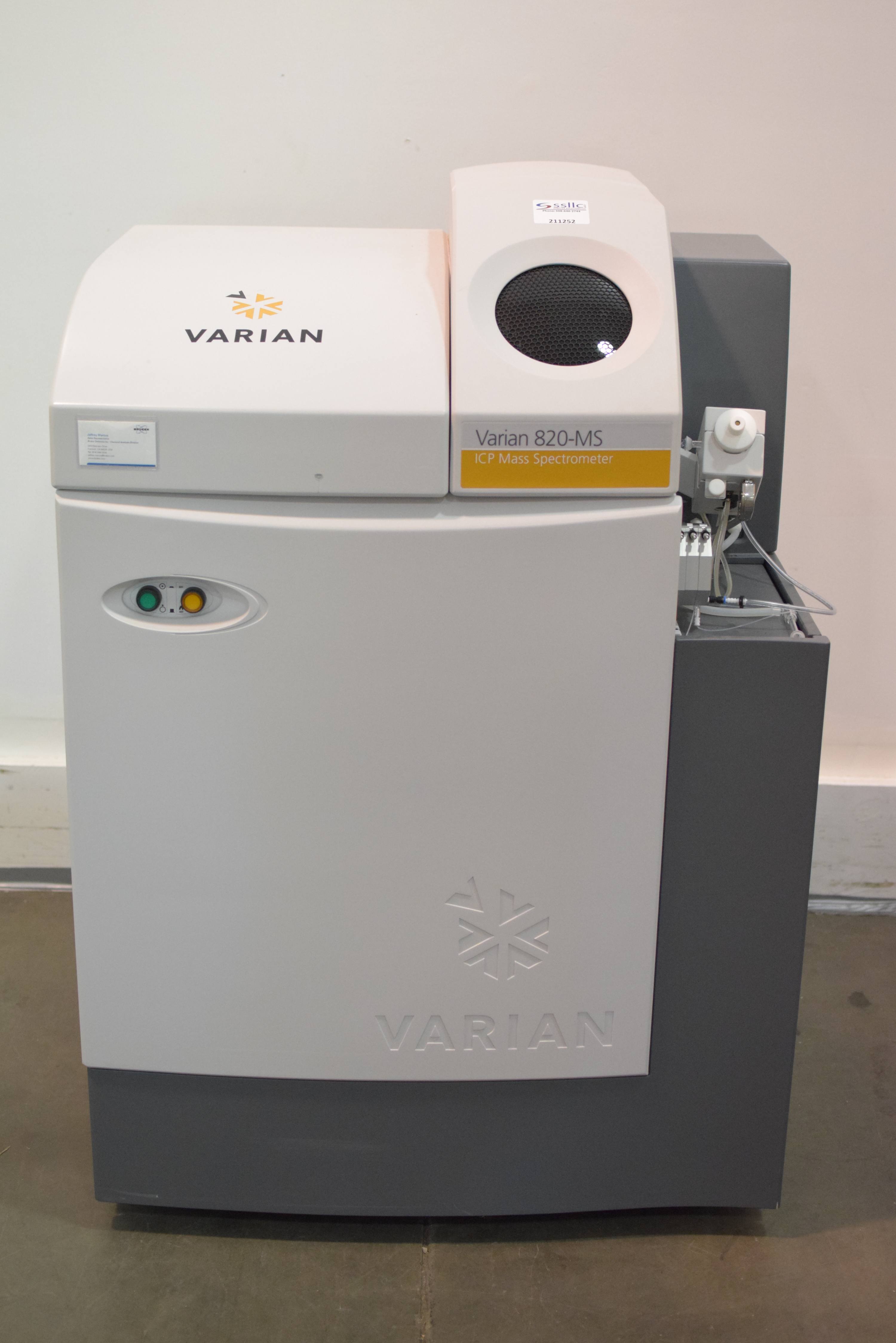 Varian 820 MS ICP Mass Spectrometer, Model: 820-MS SN: 1P0903M008 ...