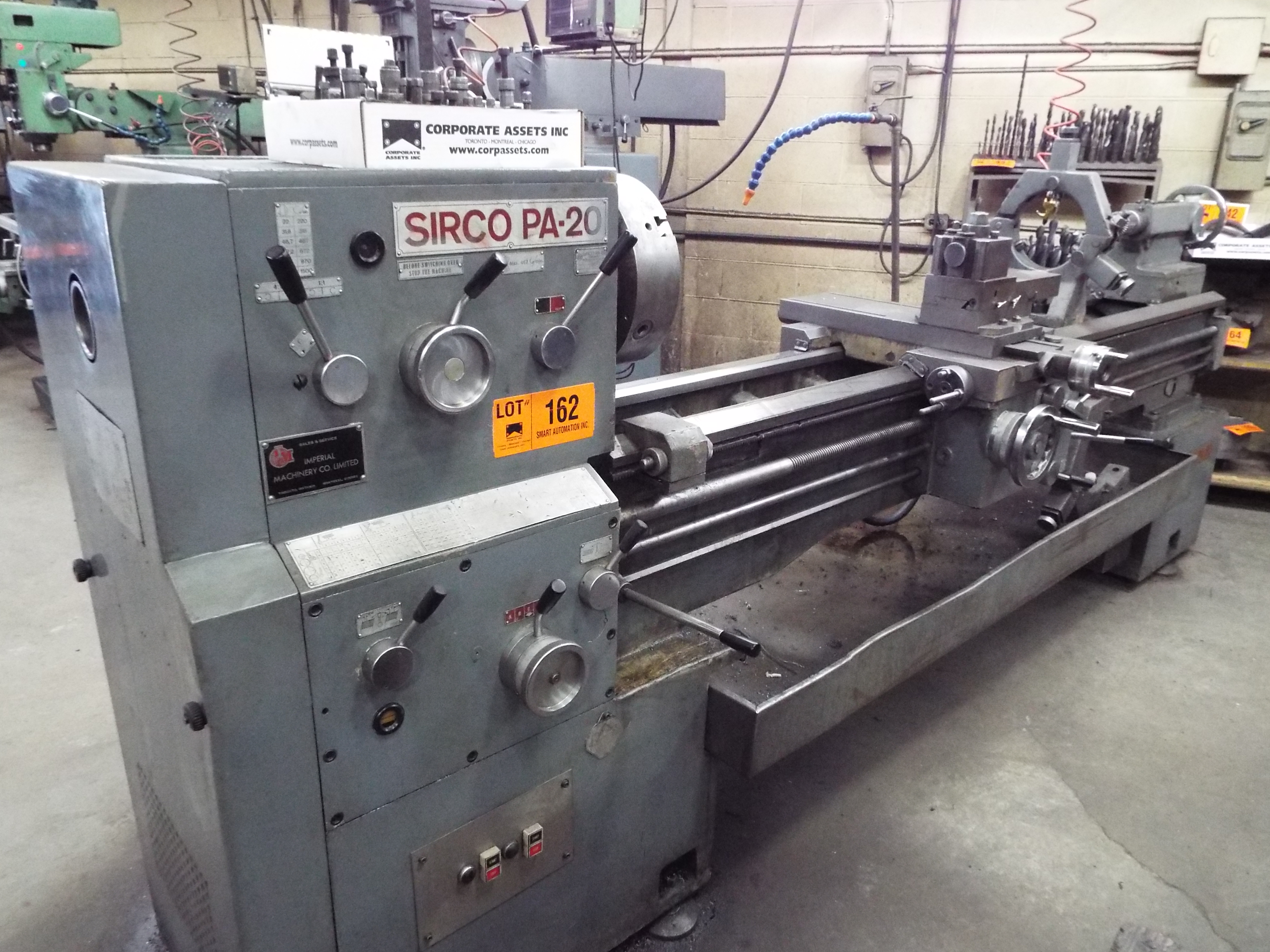 SIRCO PA-20 GAP BED ENGINE LATHE WITH 20" SWING OVER BED, 27" SWING IN ...