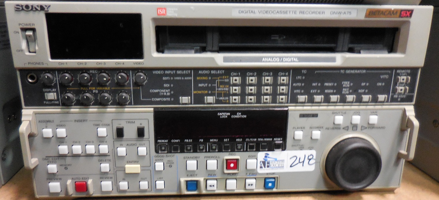 Sony DNW-A75 Betacam SX studio editing recorder/player with analog ...