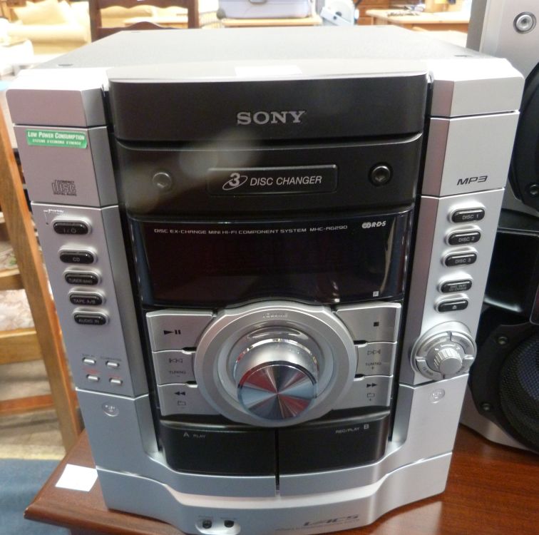 A Sony compact Disc Deck Receiver Model No HCD-RG290 with two matching ...