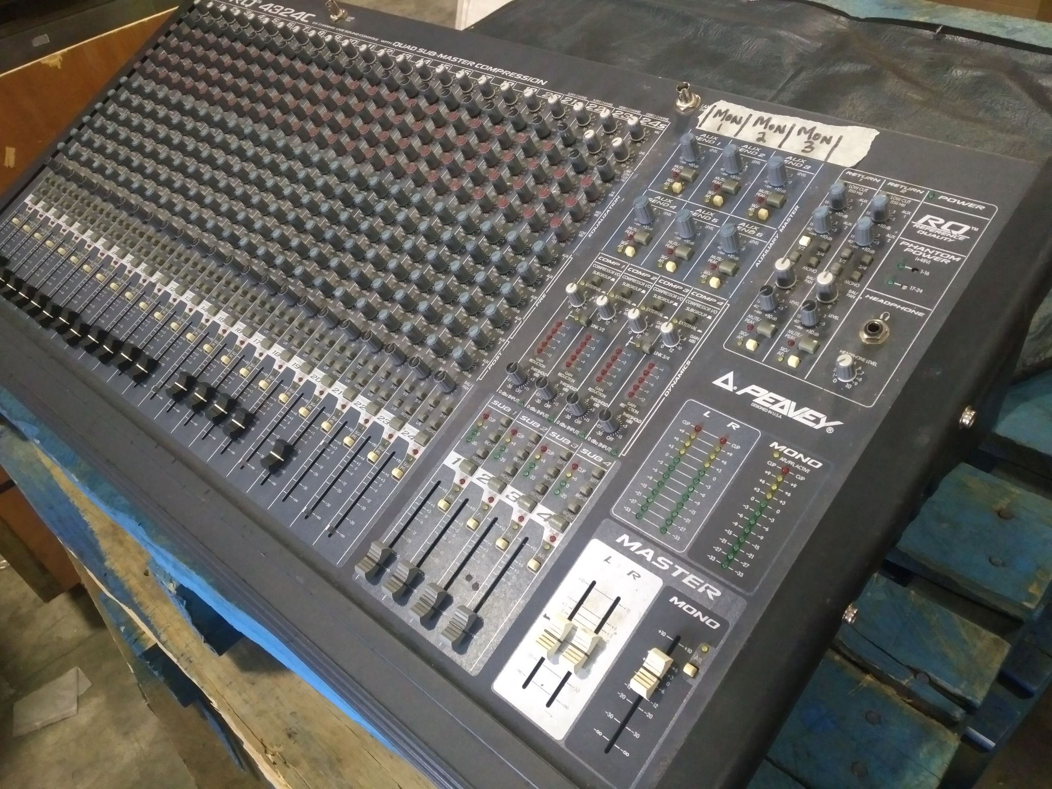 Peavey RQ 4324C 24-Channel Sound Mixer Mixing Board, Location: 14, Notes: