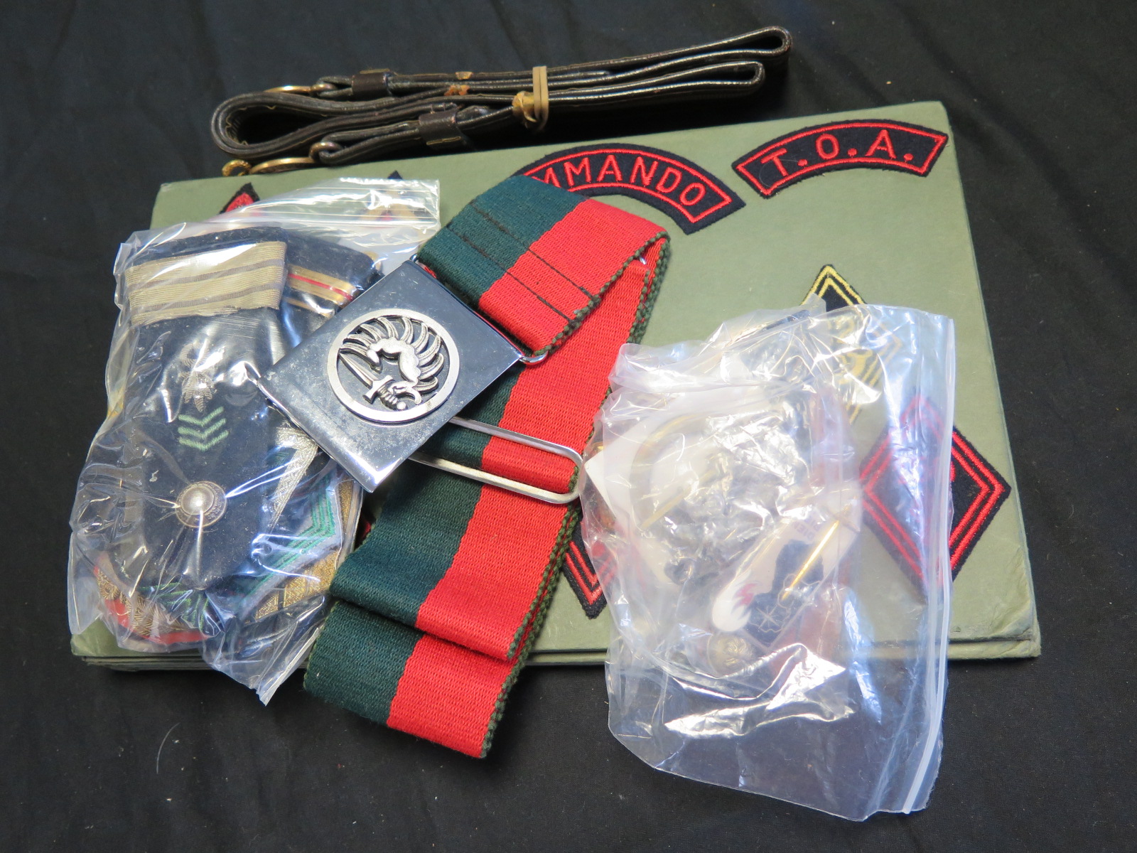 French Military Badges, Shoulder Title and Belt Collection including ...