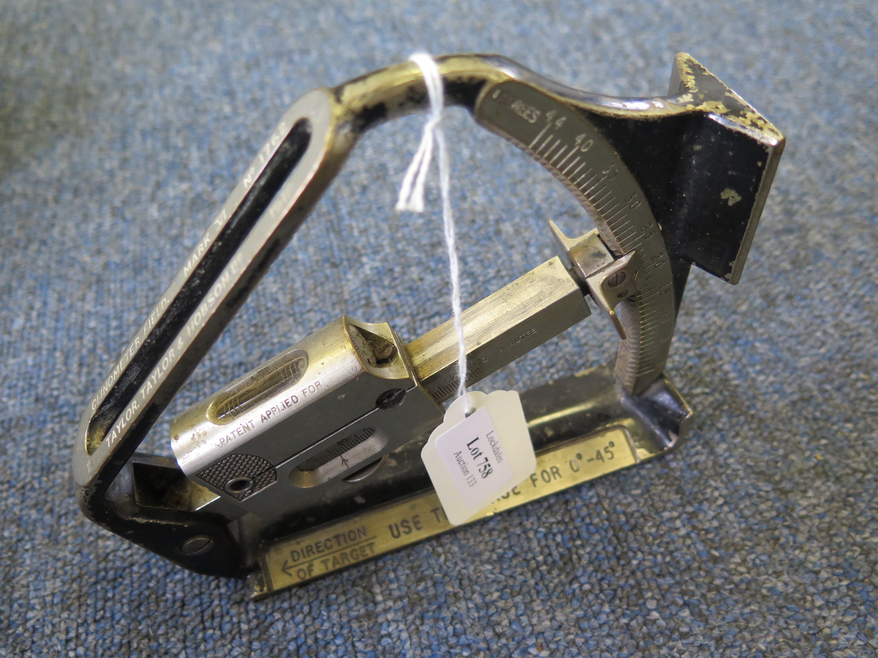 WW1 1918 dated Royal Artillery clinometer field MKVI