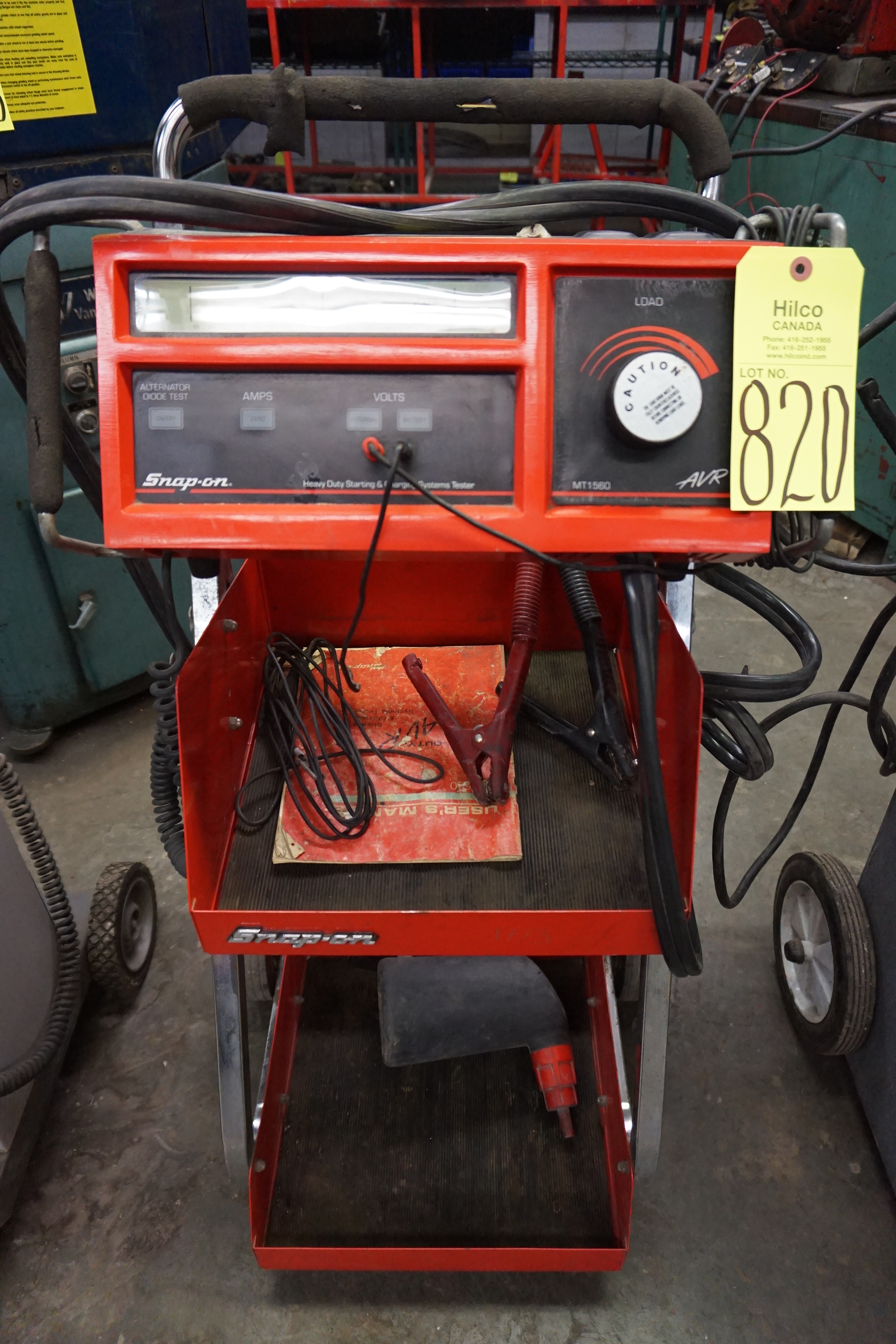 Snap-On Model MT1560 AVR Heavy Duty Starting & Charging System Tester ...